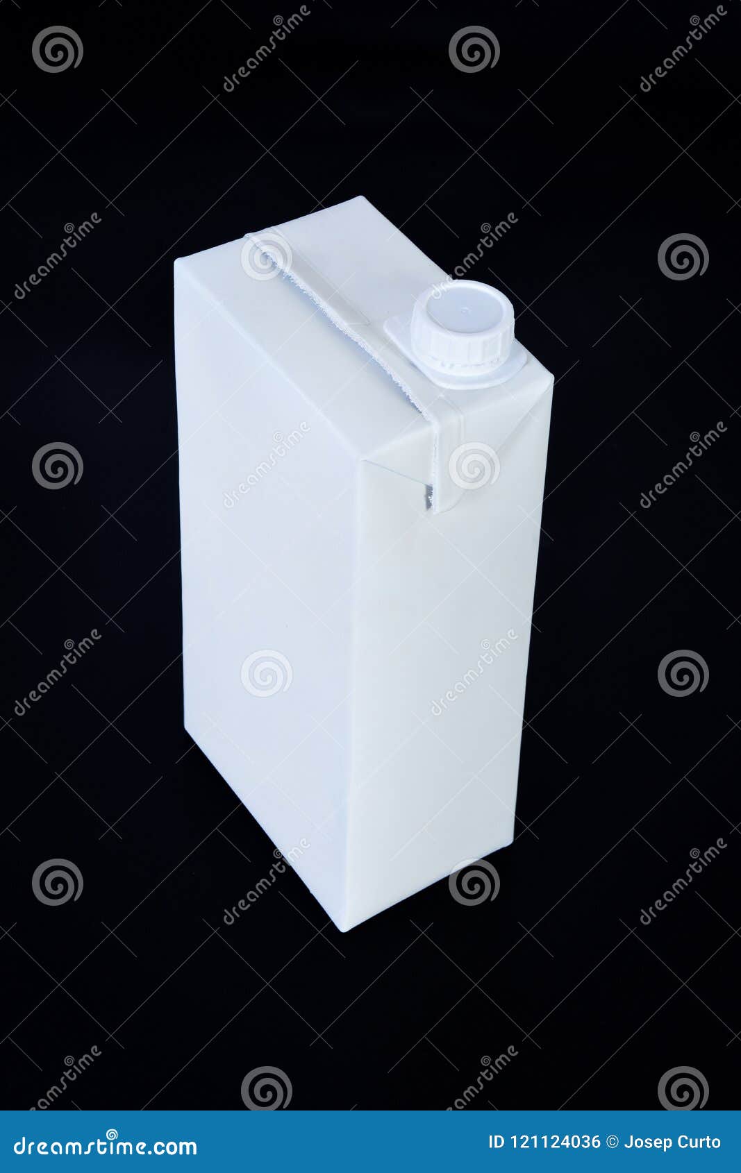 Tetra Pack Isolated on Black Stock Photo - Image of container, space ...