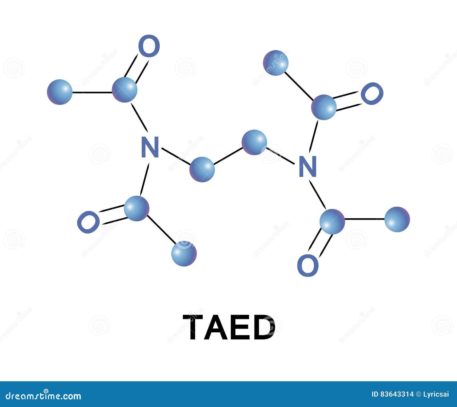 Tetraacetylethylenediamine, TAED, Molecule Stock Vector - Illustration ...