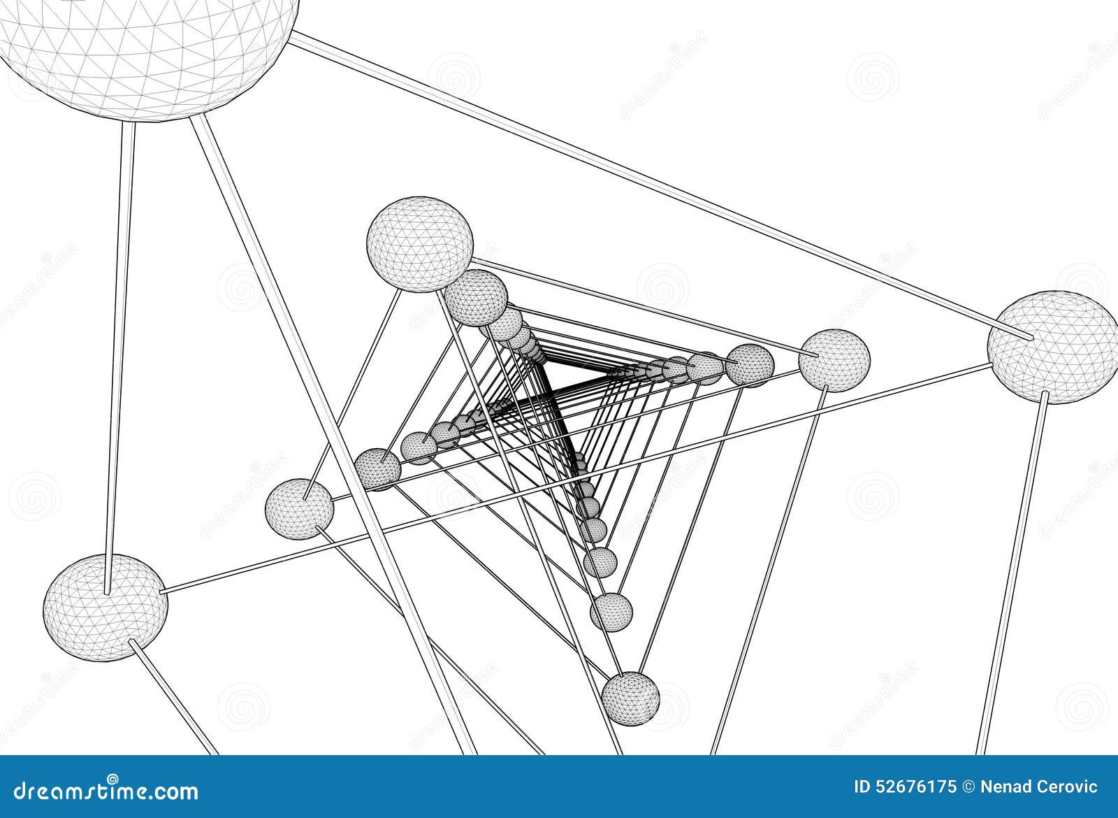 Tetrahedron DNA Molecule Structure Vector | CartoonDealer.com #52676175