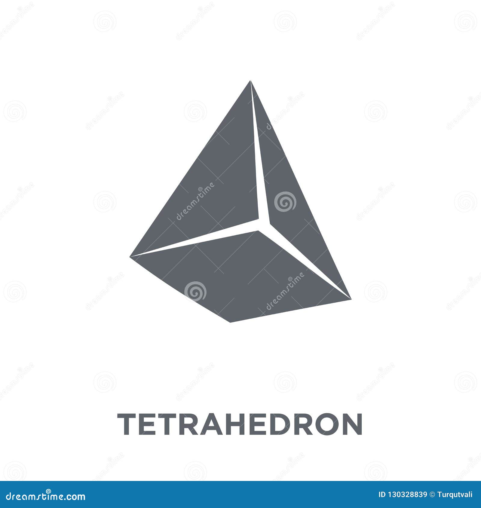 Tetrahedron Icon from Geometry Collection. Stock Vector - Illustration ...