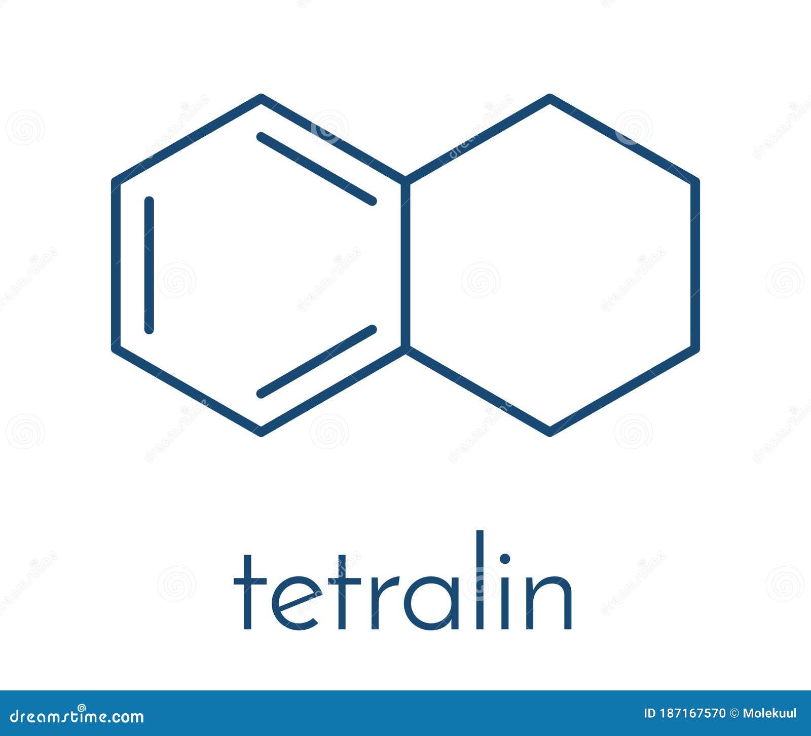 Tetralin Solvent Molecule. Skeletal Formula. Stock Vector ...