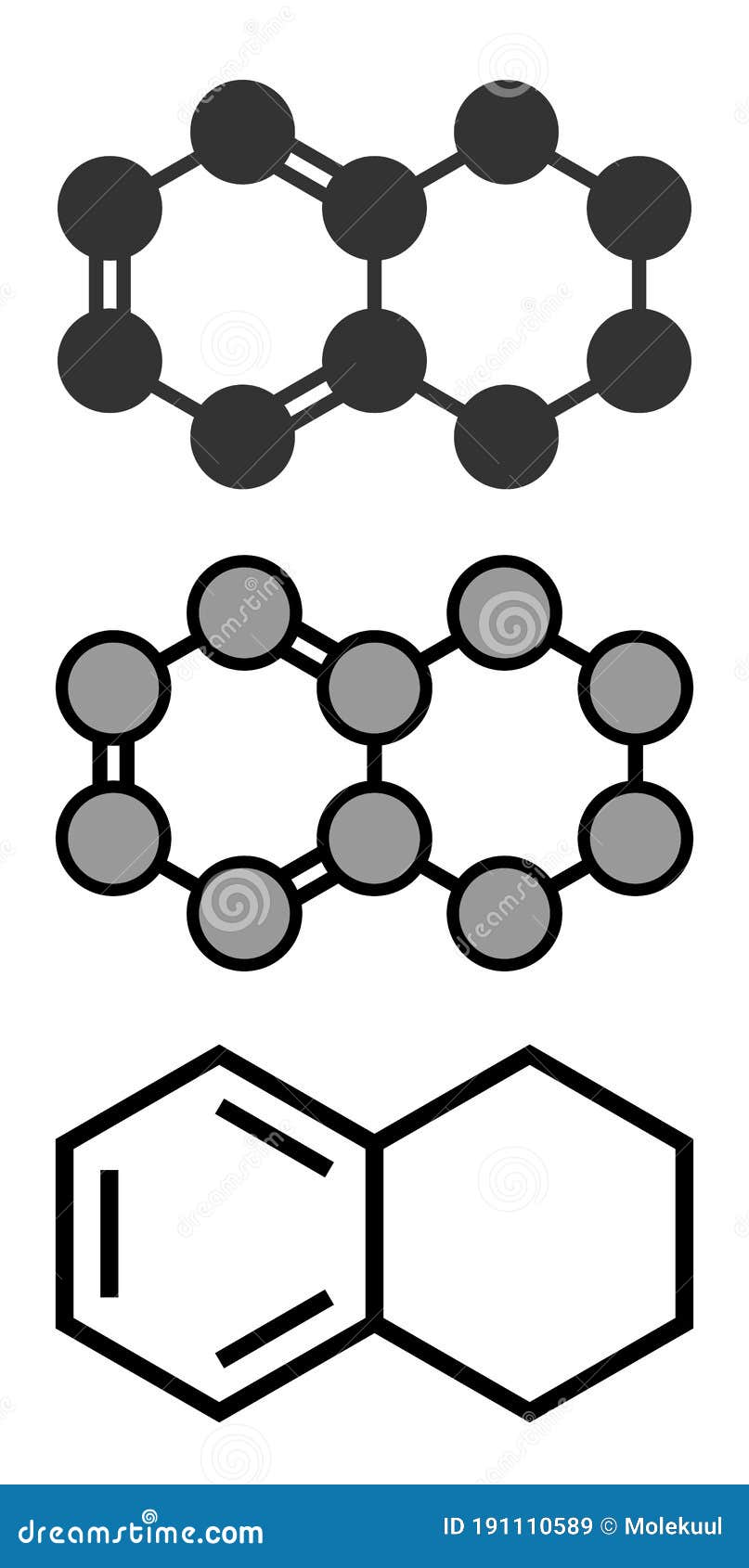 Tetralin Solvent Molecule Cartoon Vector | CartoonDealer.com #191110589