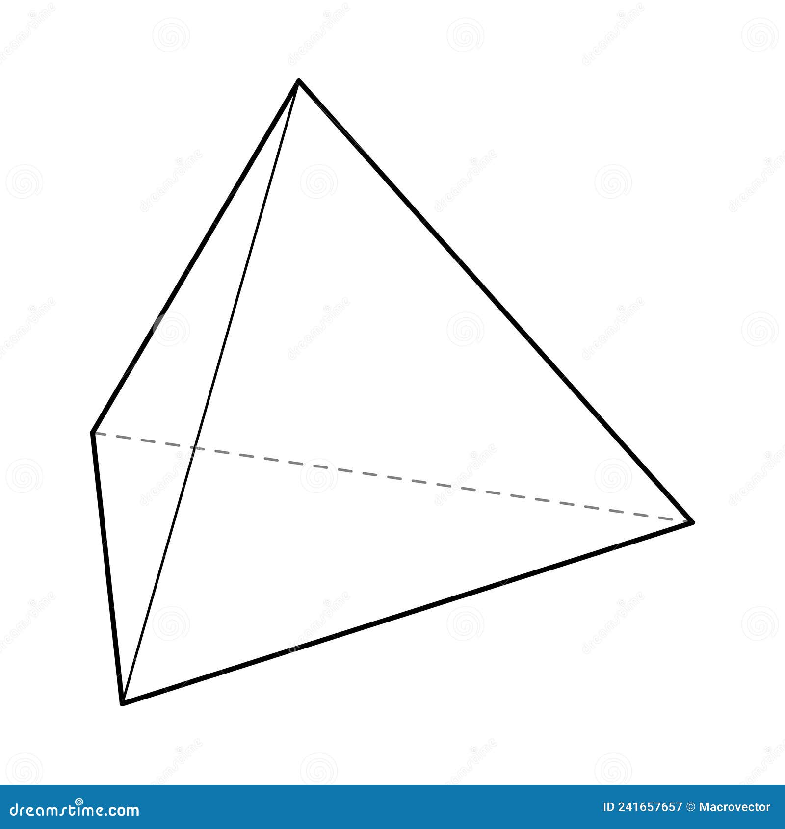 Tetratohedron Stereometric Shape Composition Stock Vector ...