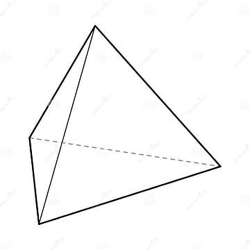 Tetratohedron Stereometric Shape Composition Stock Vector ...