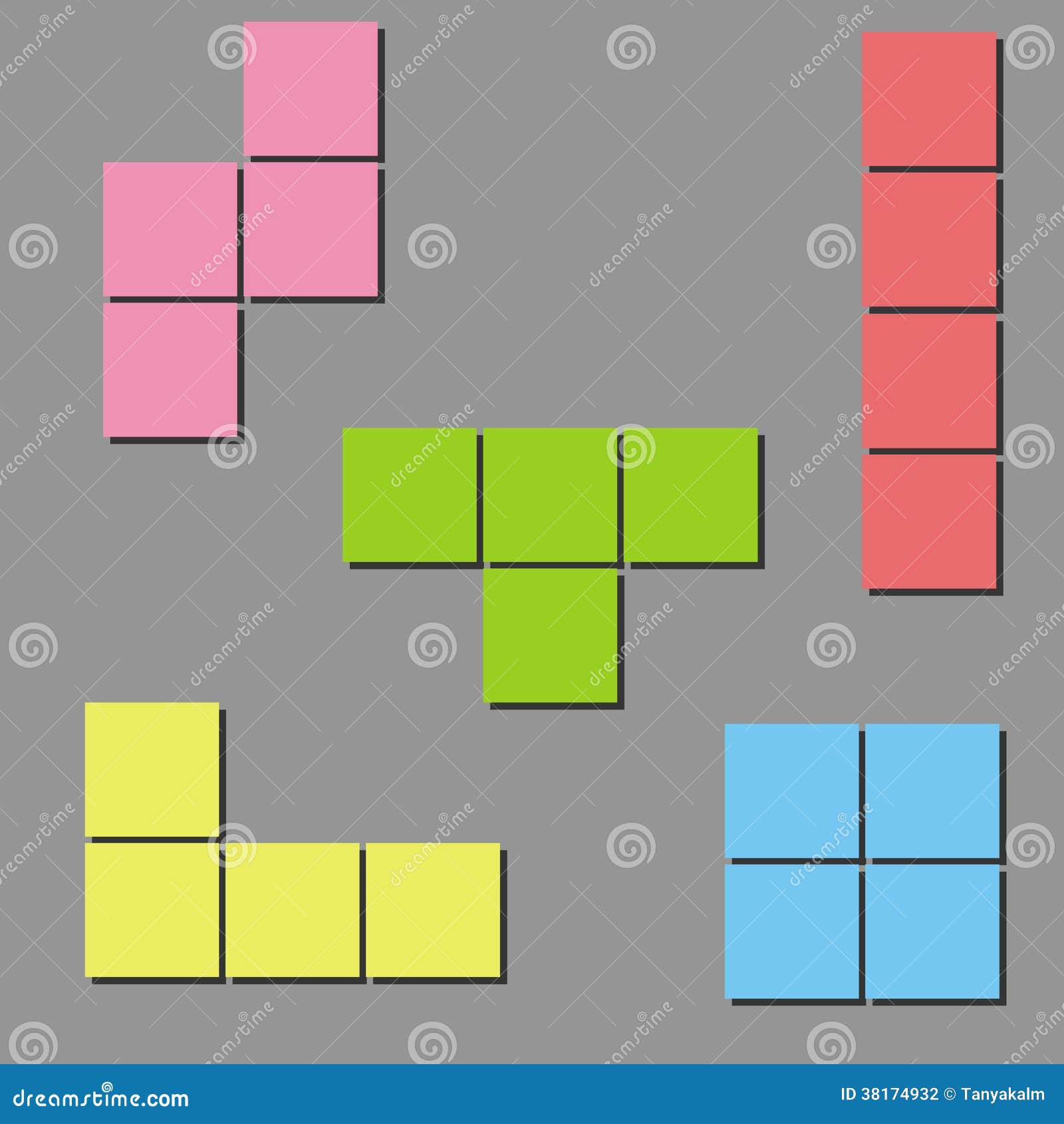 Tetris Background. Vector stock vector. Illustration of mosaic - 38174932