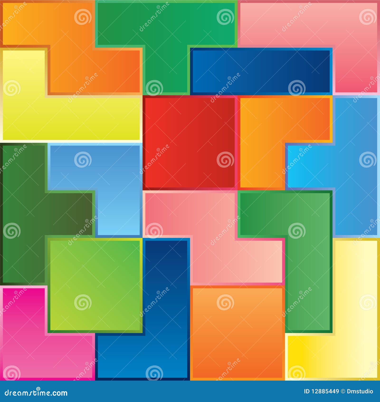 Tetris game pieces stock vector. Illustration of pink - 12885449