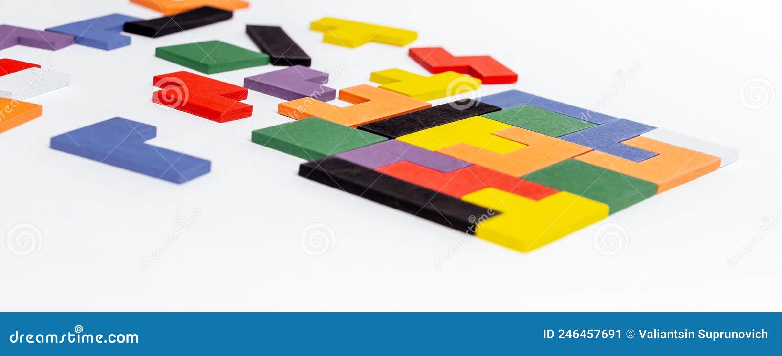 Tetris Puzzle Construction. Wooden Strategy Game For Children ...