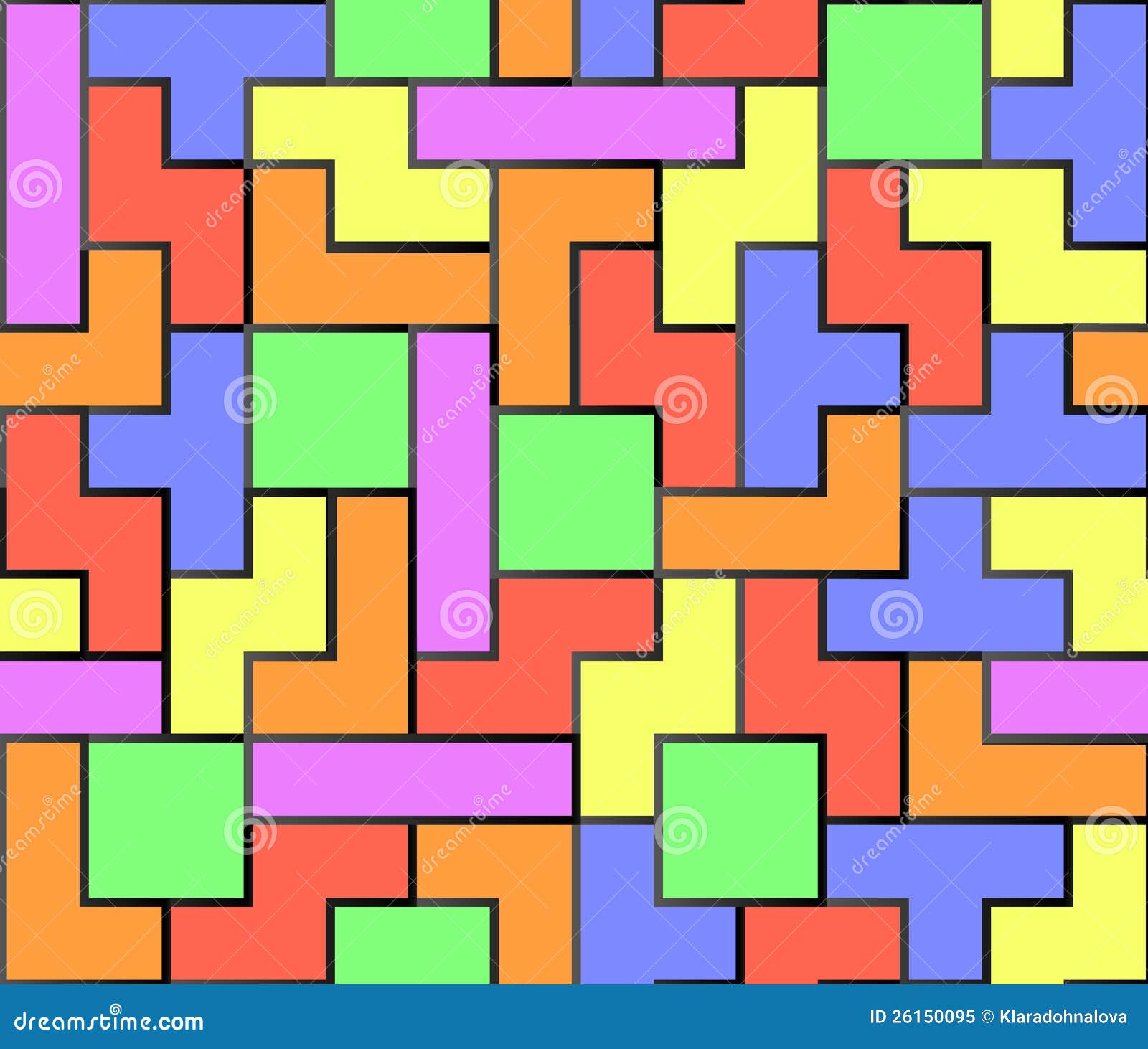 Tetris seamless background stock vector. Illustration of background ...