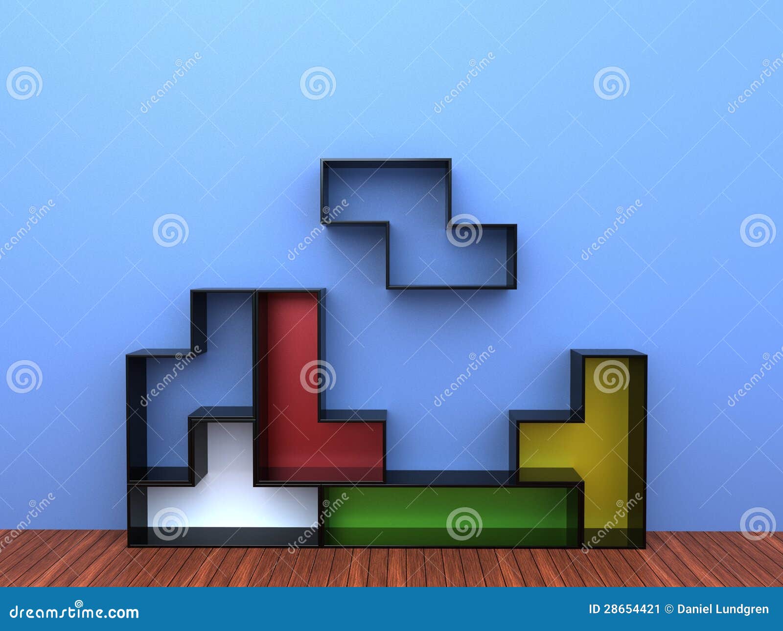 Tetris Shelf Unit stock illustration. Illustration of tetris - 28654421