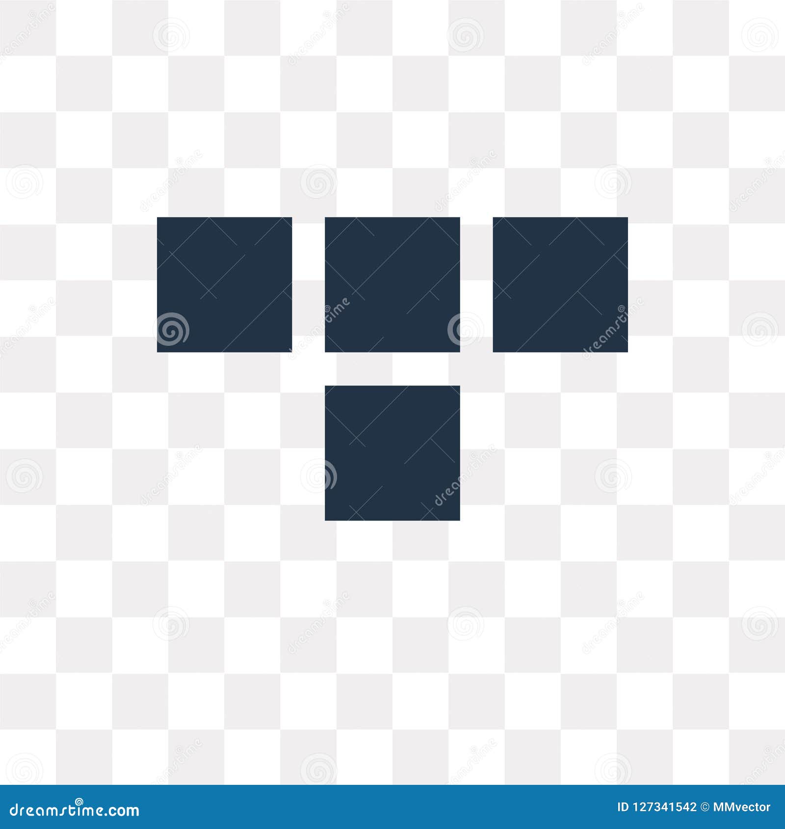 Tetris Vector Icon Isolated on Transparent Background, Tetris T Stock ...