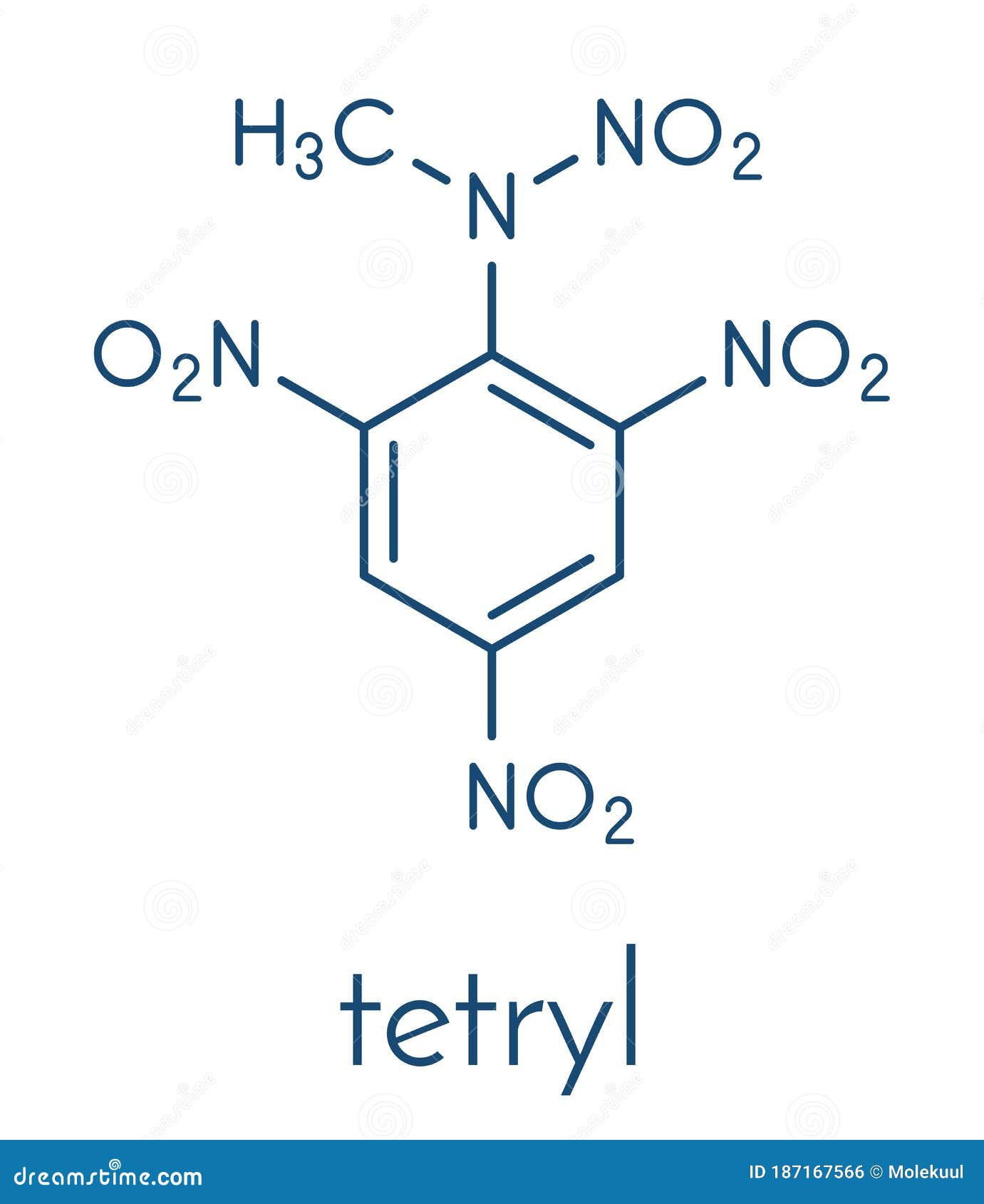 Tetryl Explosive Molecule. Skeletal Formula. Stock Vector ...