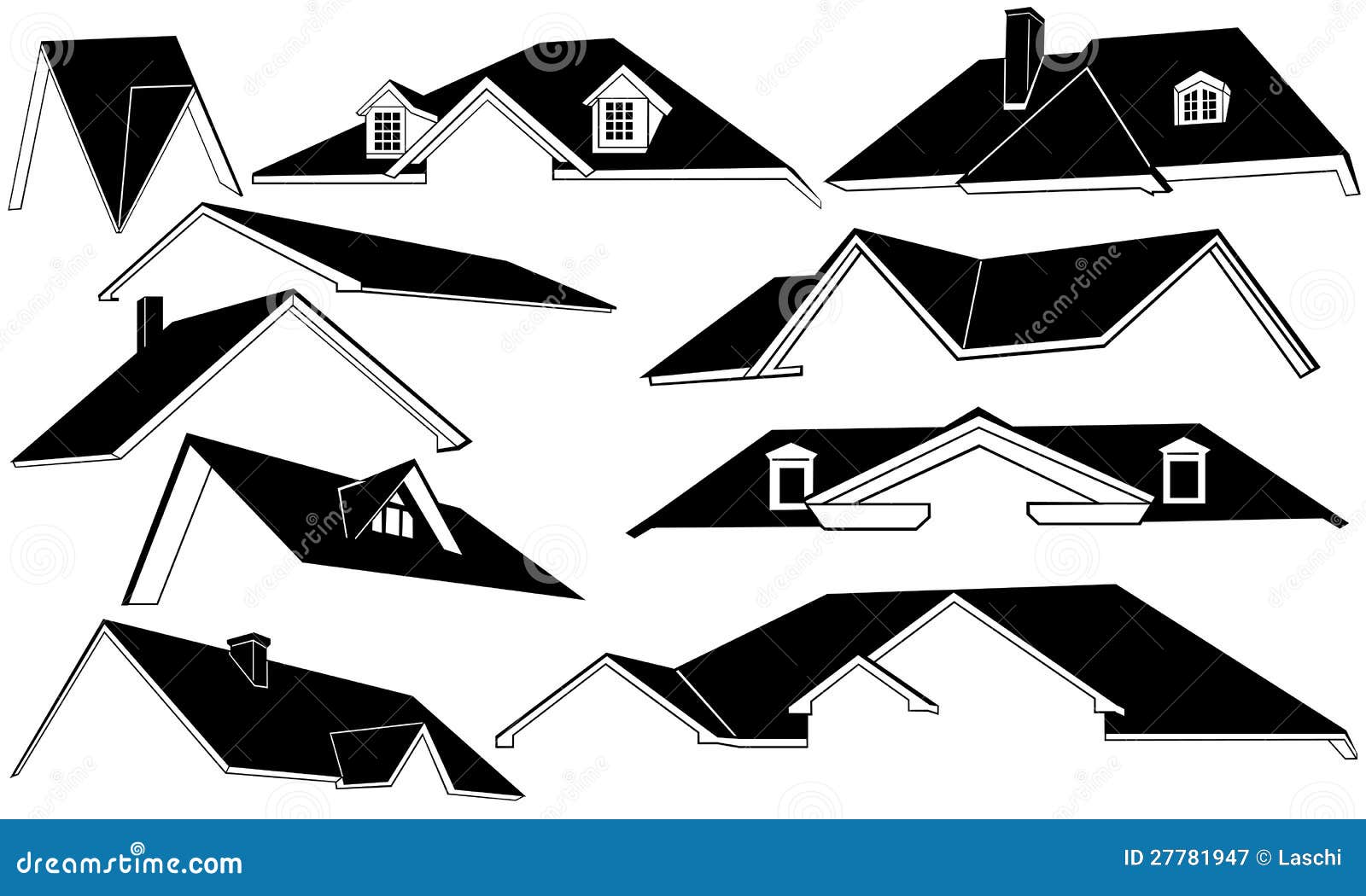 Tetti illustrazione vettoriale. Illustrazione di casa - 27781947