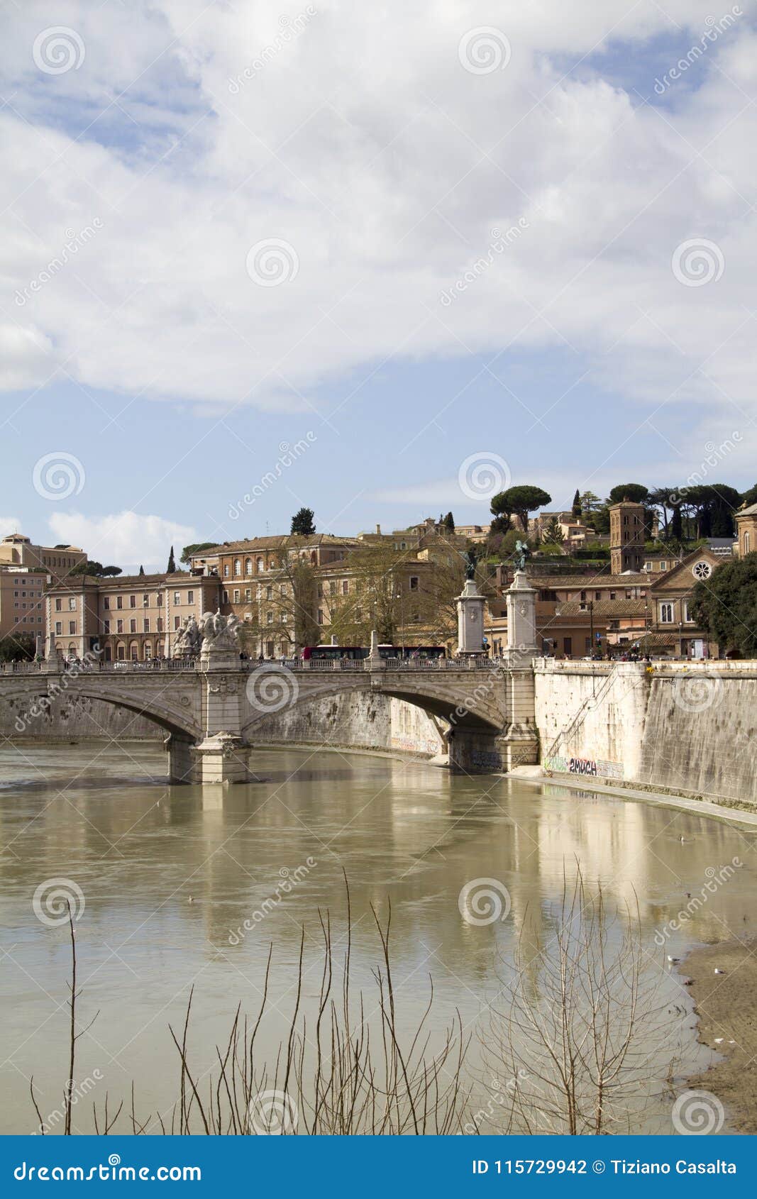 Tevere river rome stock photo. Image of vatican, centre - 115729942