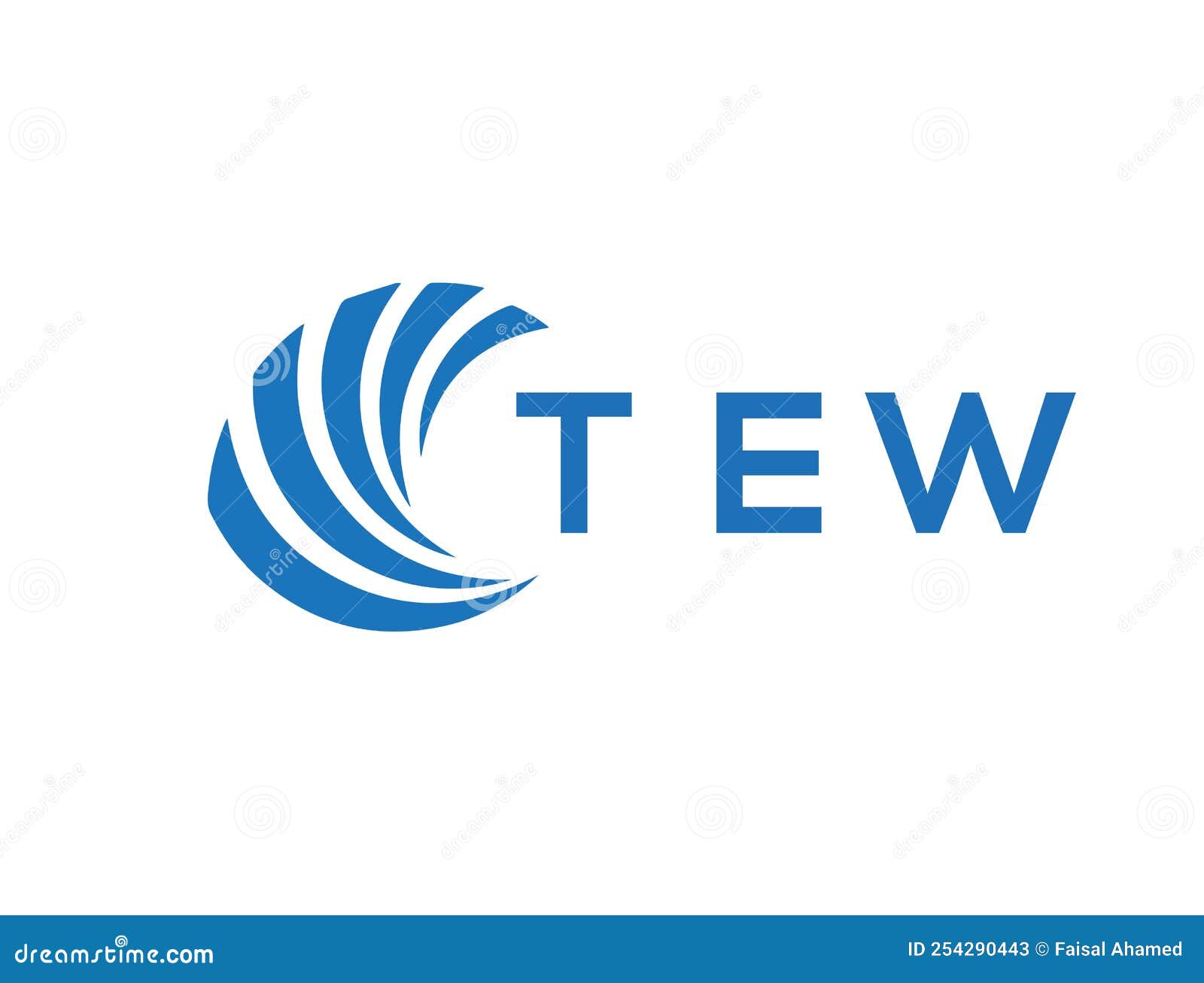 TEW Letter Logo Design on White Background. TEW Creative Circle Letter ...