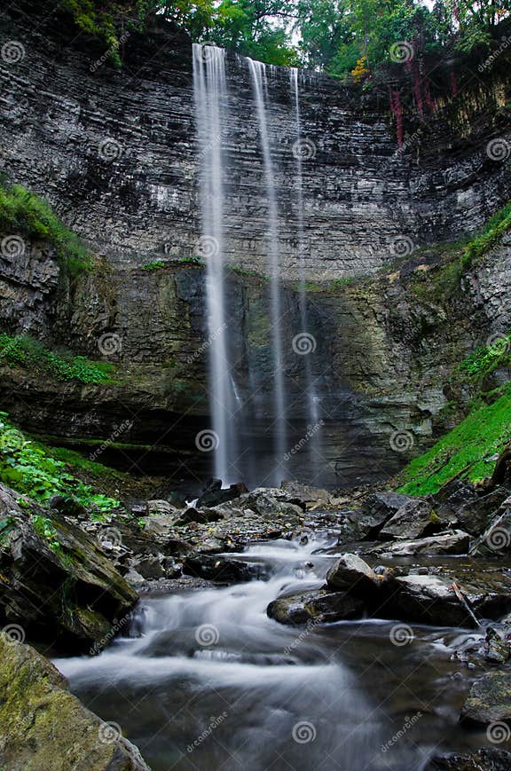 Tews Falls stock photo. Image of hamilton, leaves, ribbon - 23032438