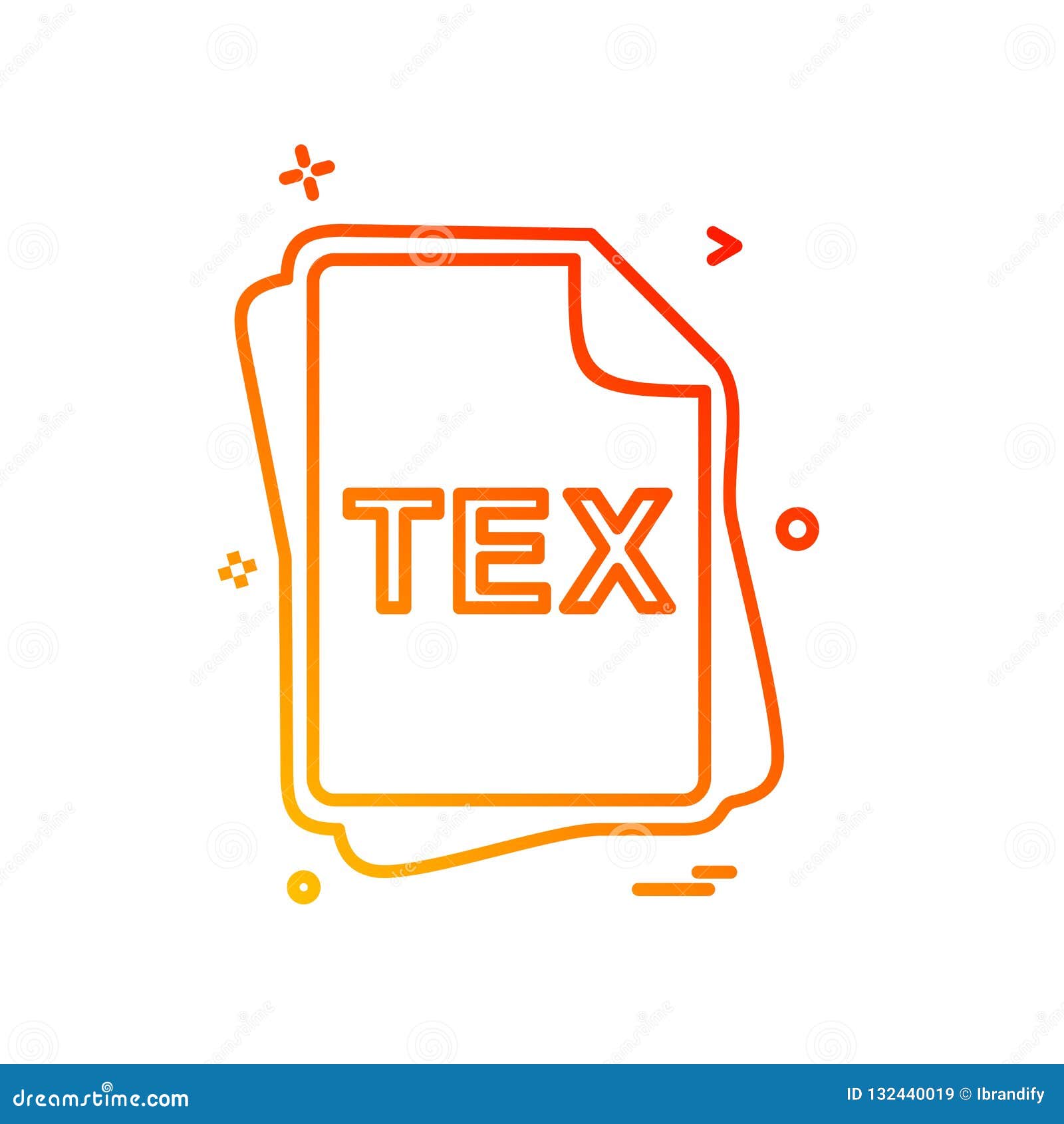 TEX File Type Icon Design Vector Stock Vector - Illustration of ...