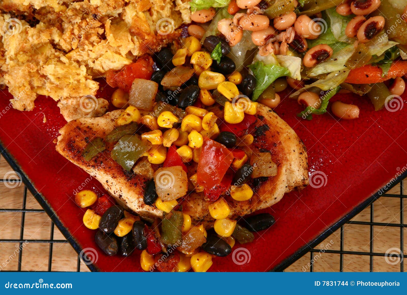 Tex Mex Chicken Dinner stock photo. Image of grilled, flavors - 7831744
