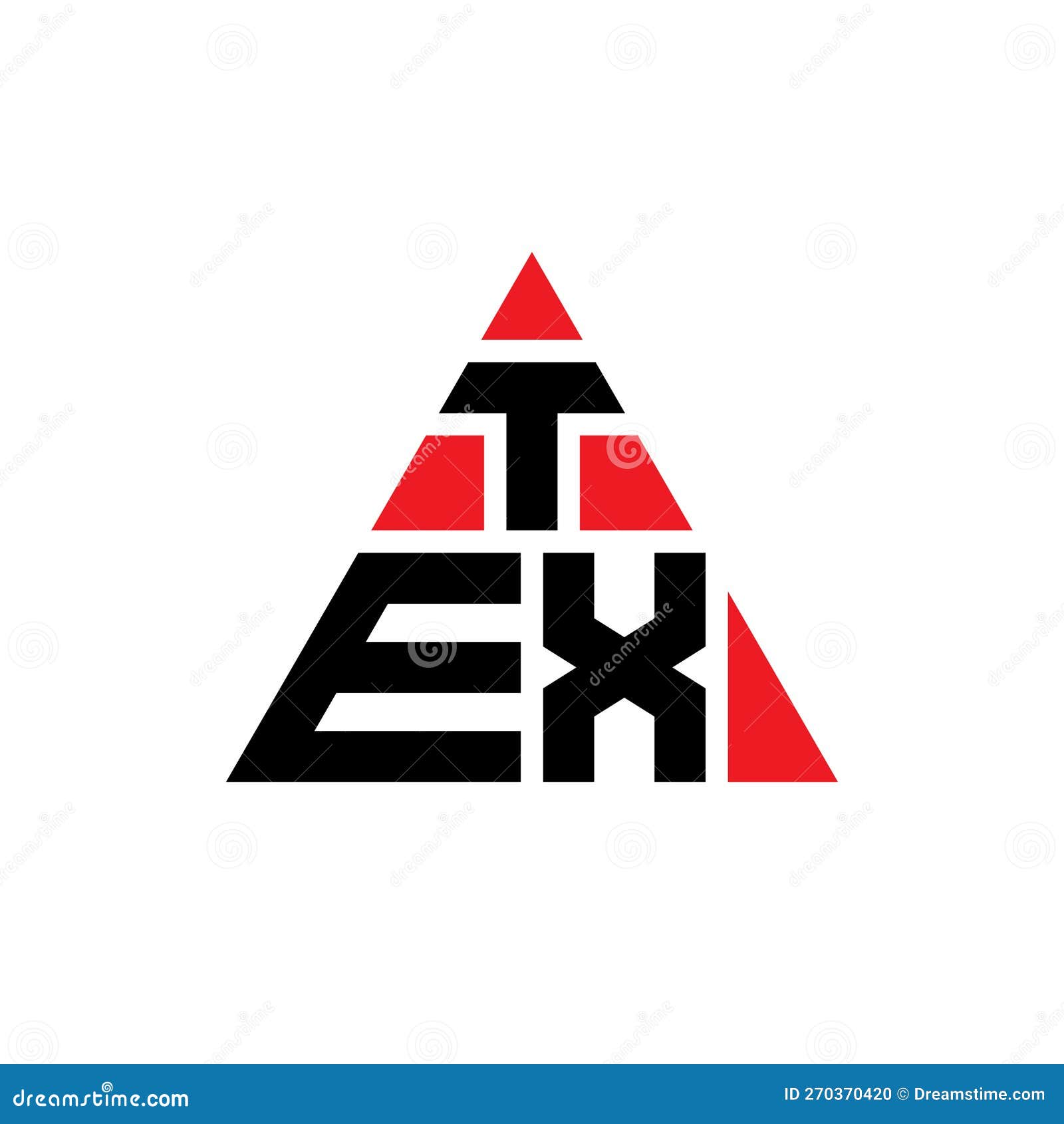 TEX Triangle Letter Logo Design with Triangle Shape. TEX Triangle Logo ...