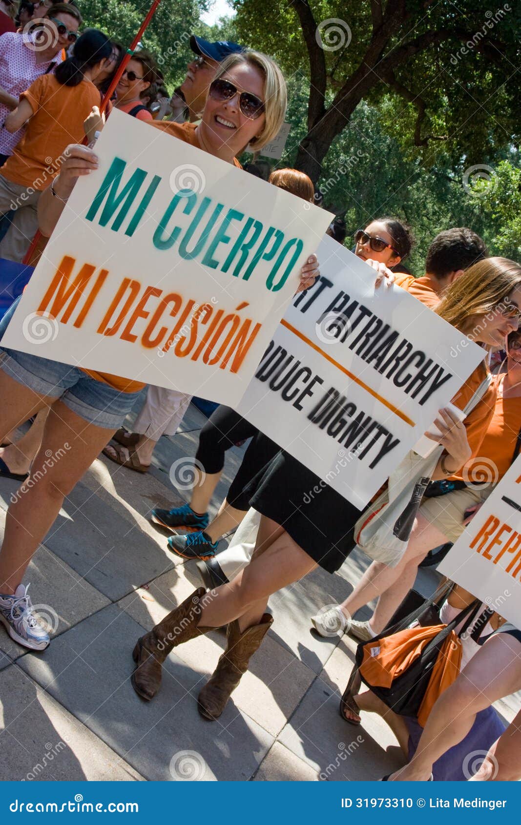 Texan Pro-Choice Protestors Editorial Image - Image of woman, abortion ...