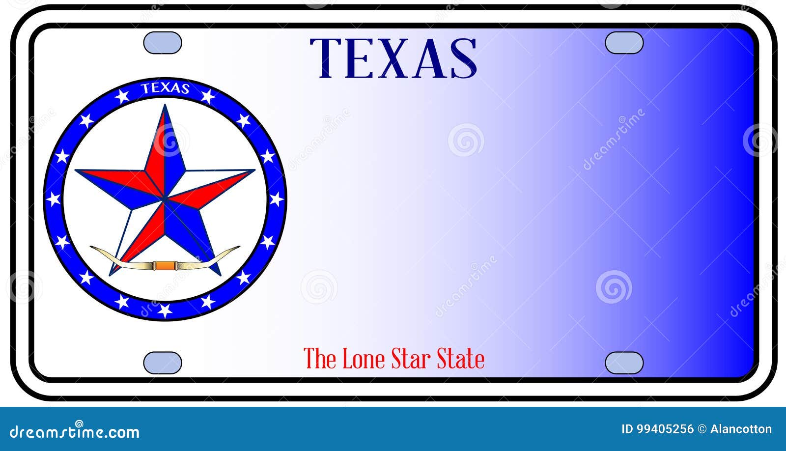 Texas Auto License Plate vector illustratie. Illustration of voertuig ...