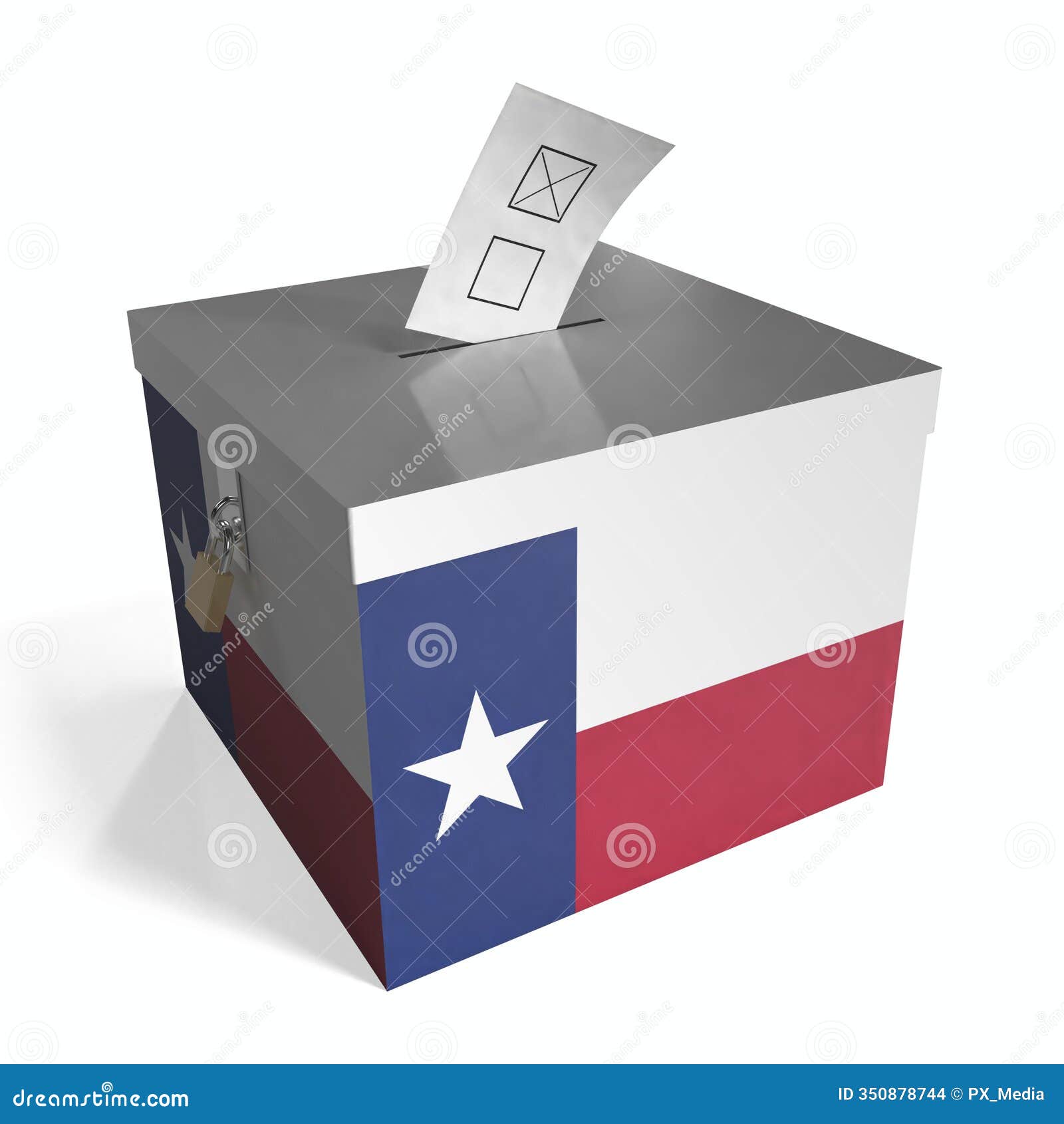 Texas - Ballot Box with Flag Stock Illustration - Illustration of ...