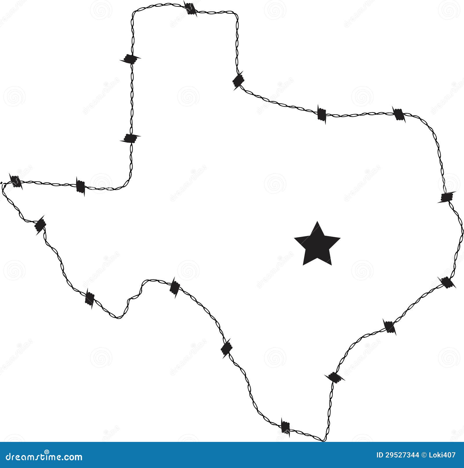 Texas Barb Wire Vector Illustration | CartoonDealer.com #29527344
