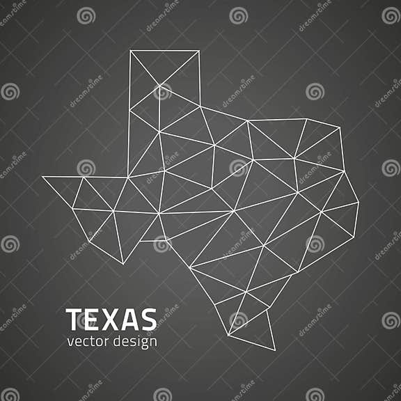 Texas Black Triangle Mosaic Vector Outline Map Stock Vector ...