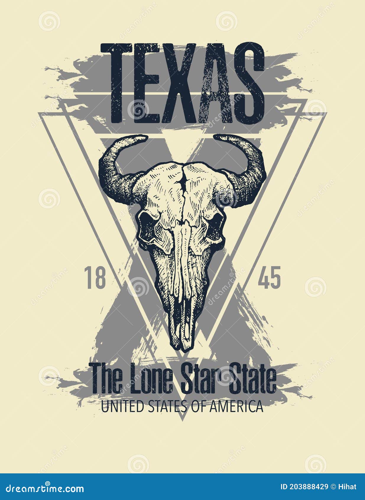 Texas Buffalo Tee Print Graphic Stock Vector - Illustration of team ...