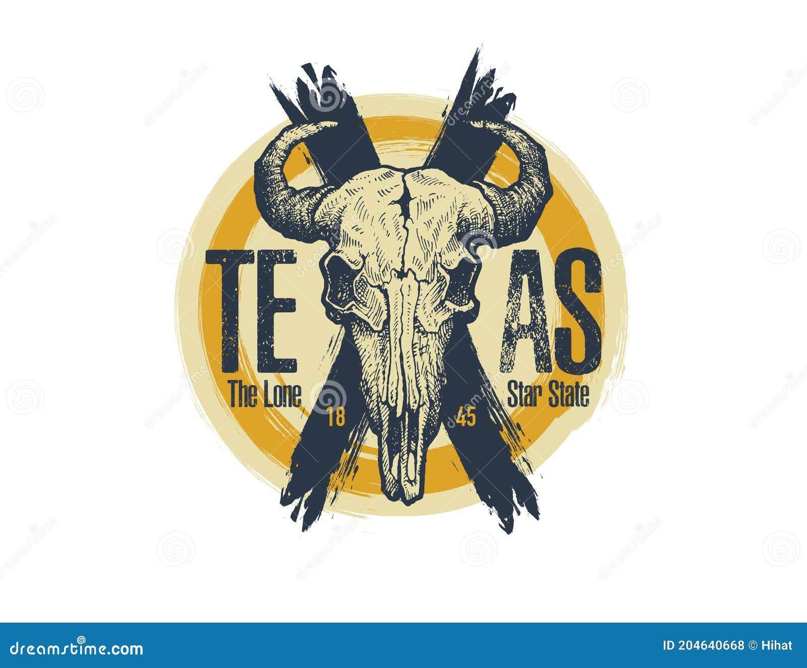 Texas Buffalo Tee Print Graphic Stock Vector - Illustration of emblem ...