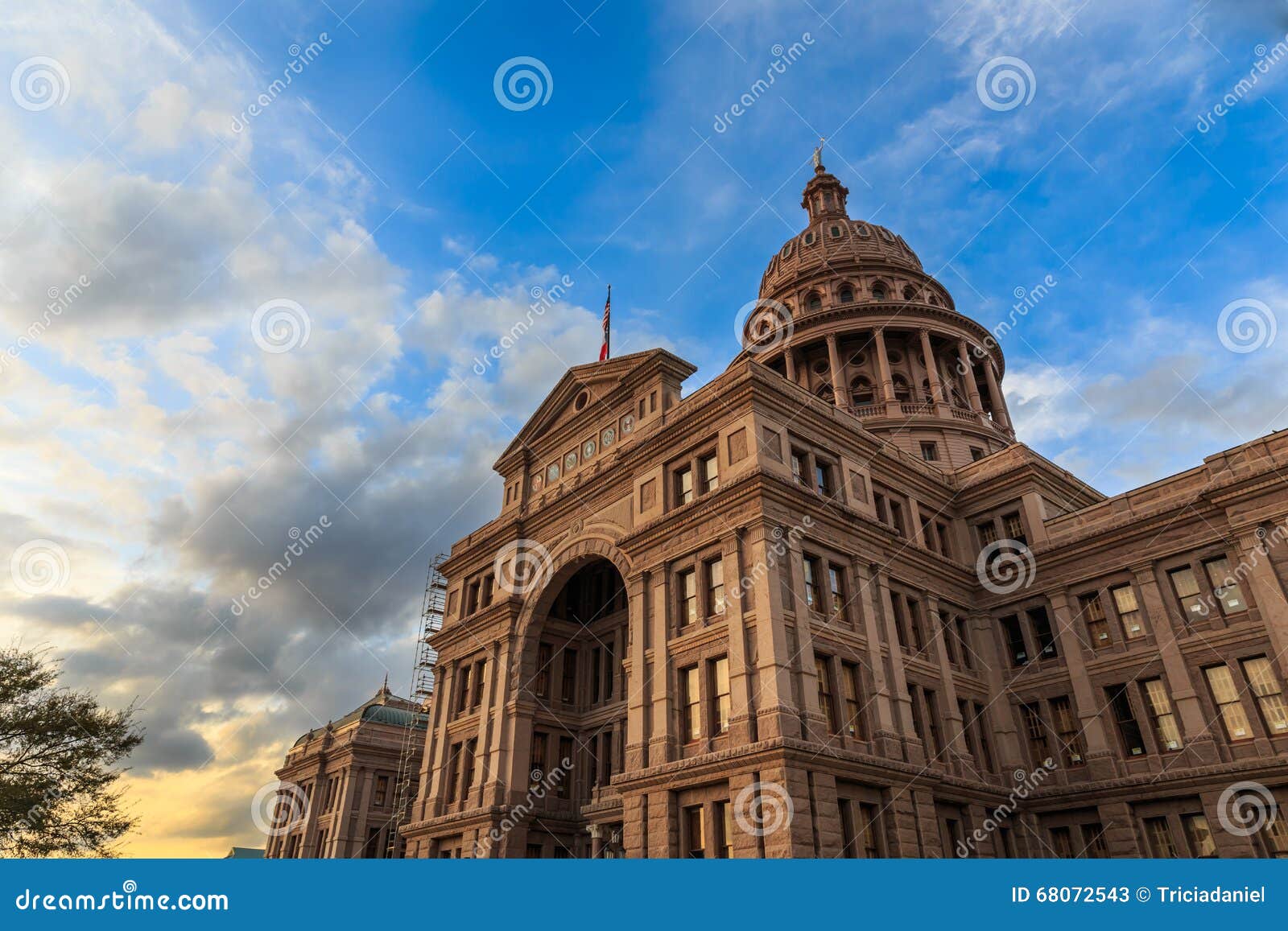The Texas Capitol at Sunset Stock Image - Image of legislature ...