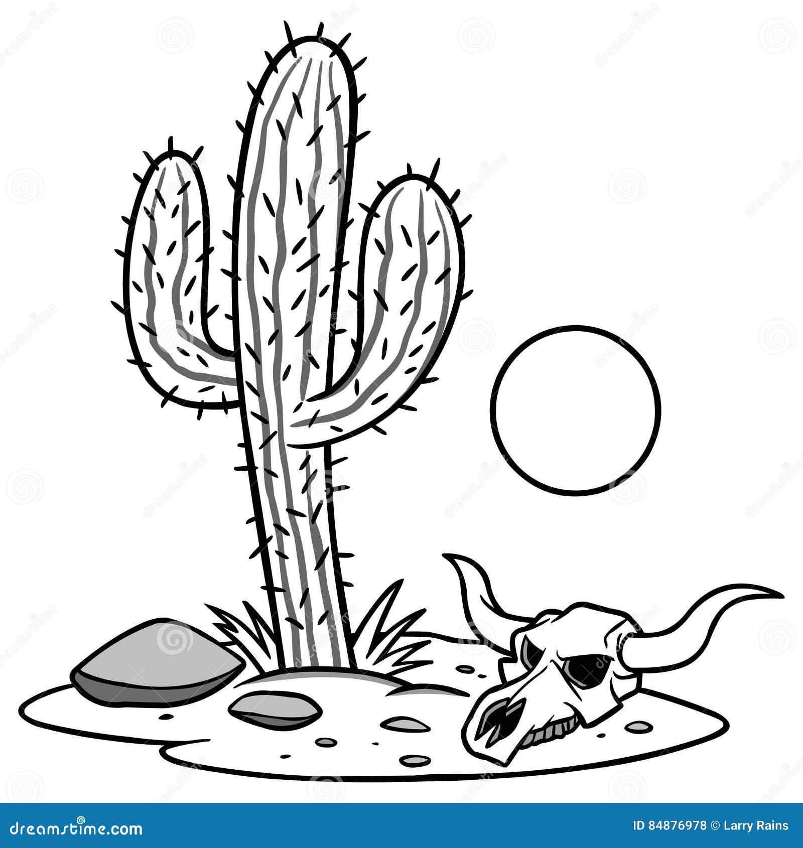 Texas Desert Illustration stock vector. Illustration of landscape ...