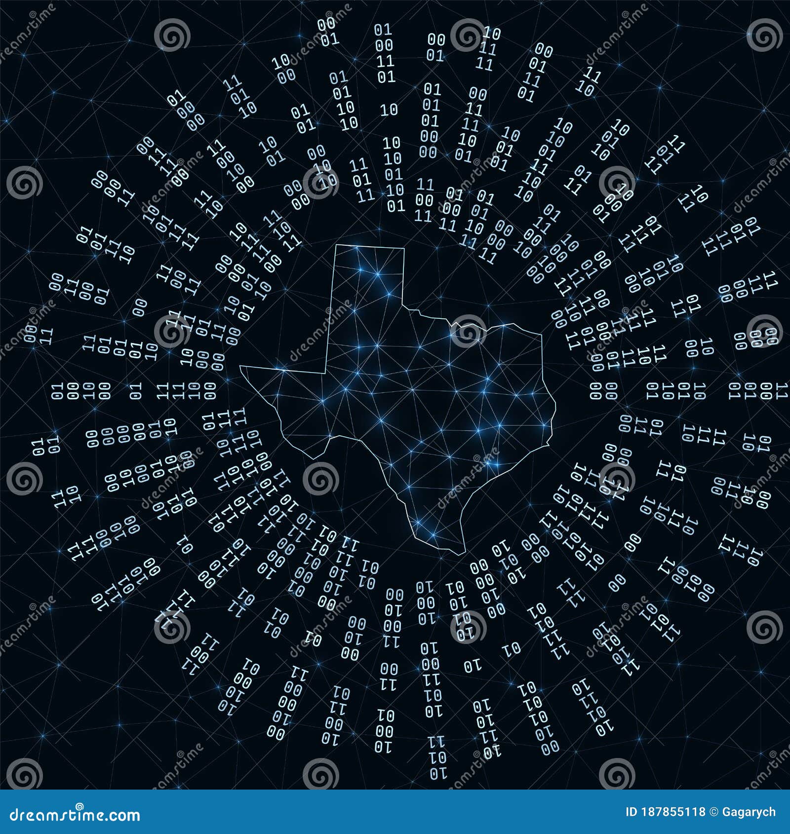 Texas digital map. stock vector. Illustration of globe - 187855118