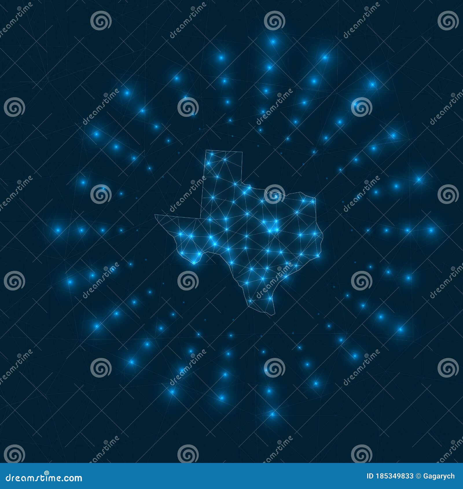Texas digital map. stock vector. Illustration of mesh - 185349833