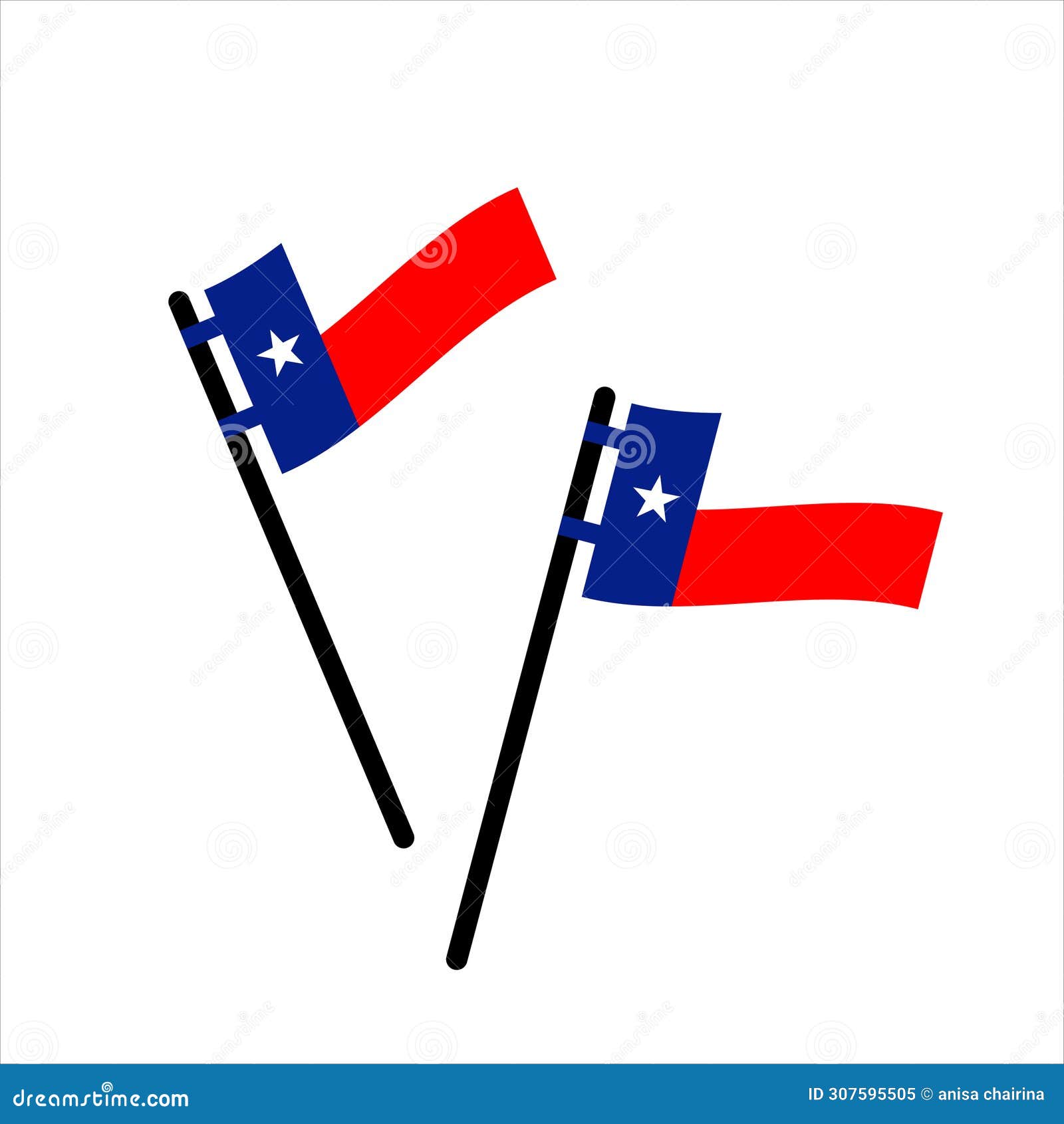 Texas Element Independence Day Illustration Design Vector Stock Vector ...