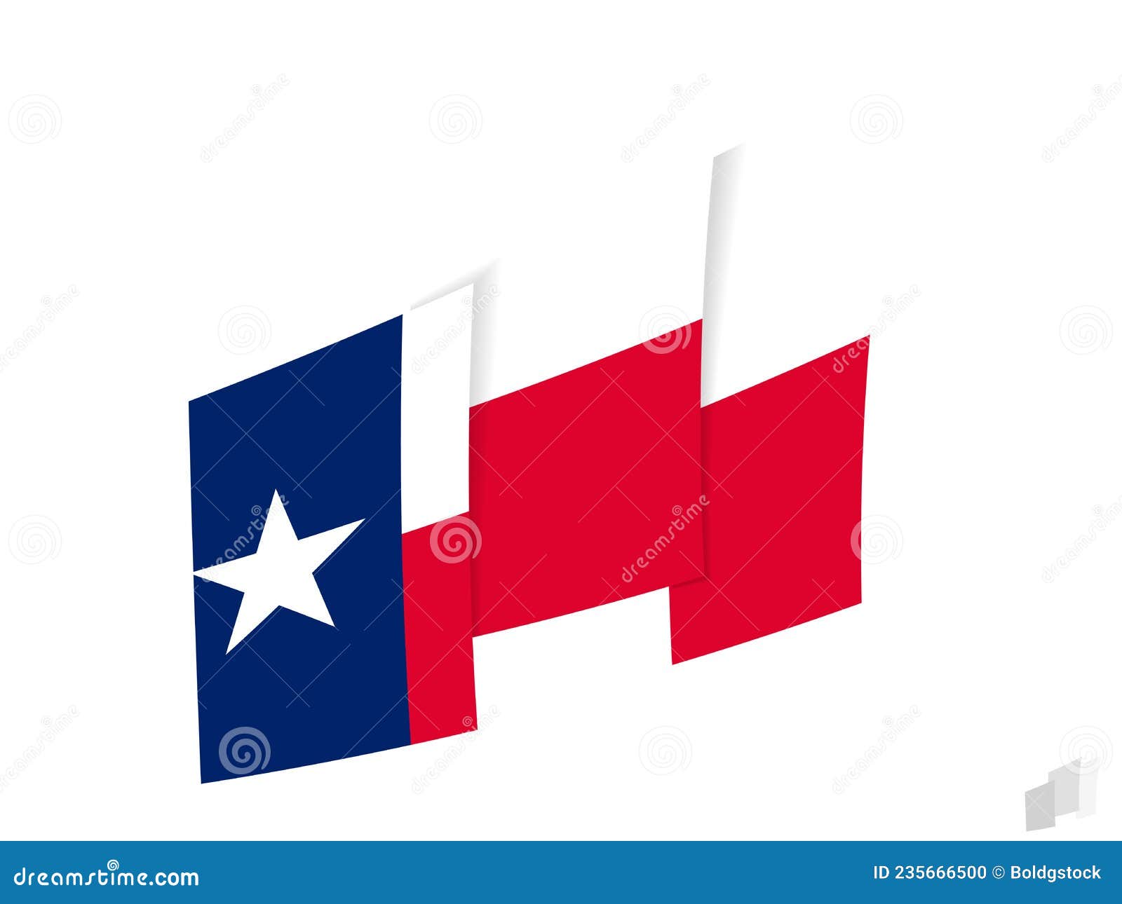 Texas Flag in an Abstract Ripped Design. Modern Design of the Texas ...