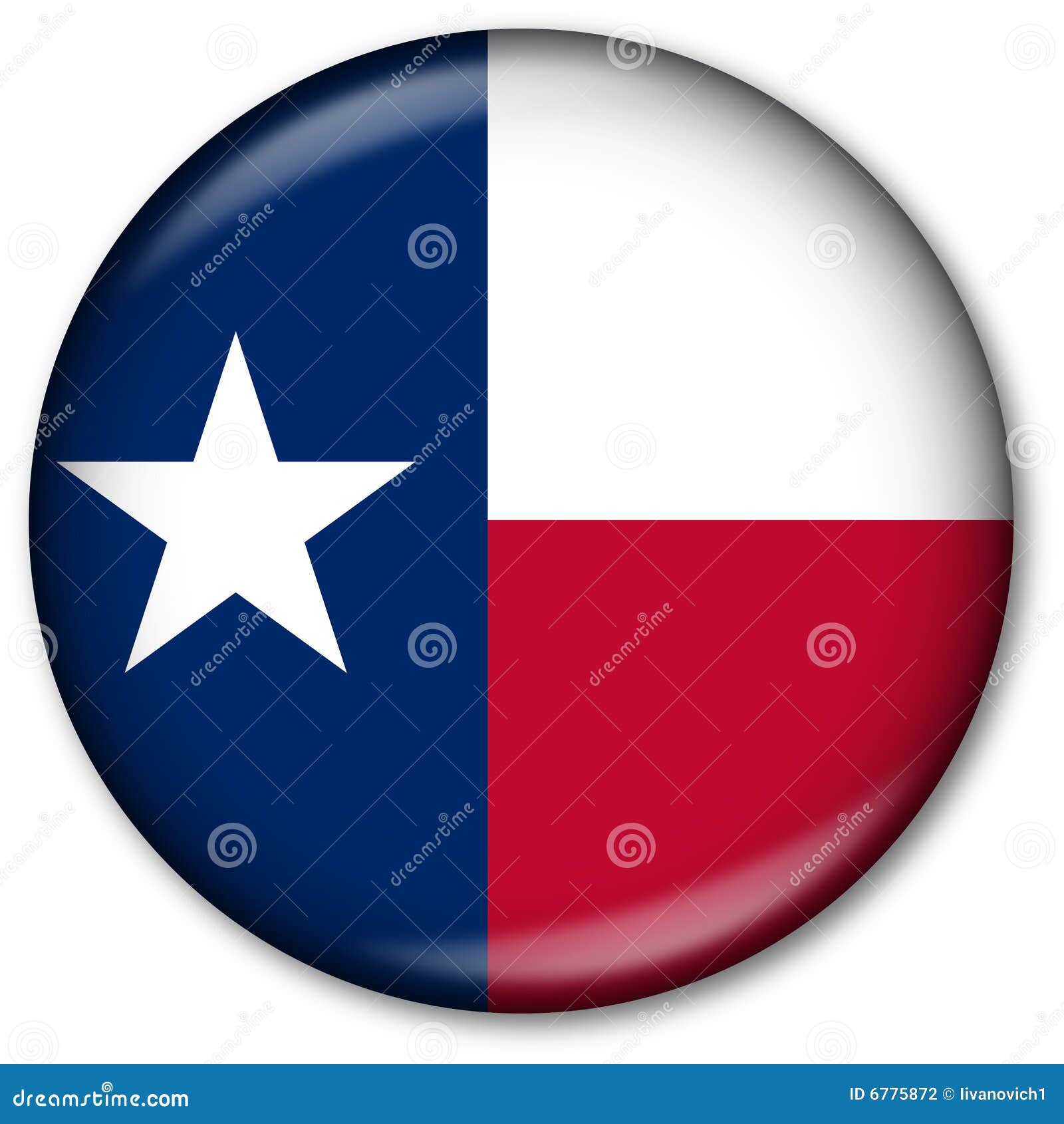 Texas flag button stock illustration. Illustration of baron - 6775872