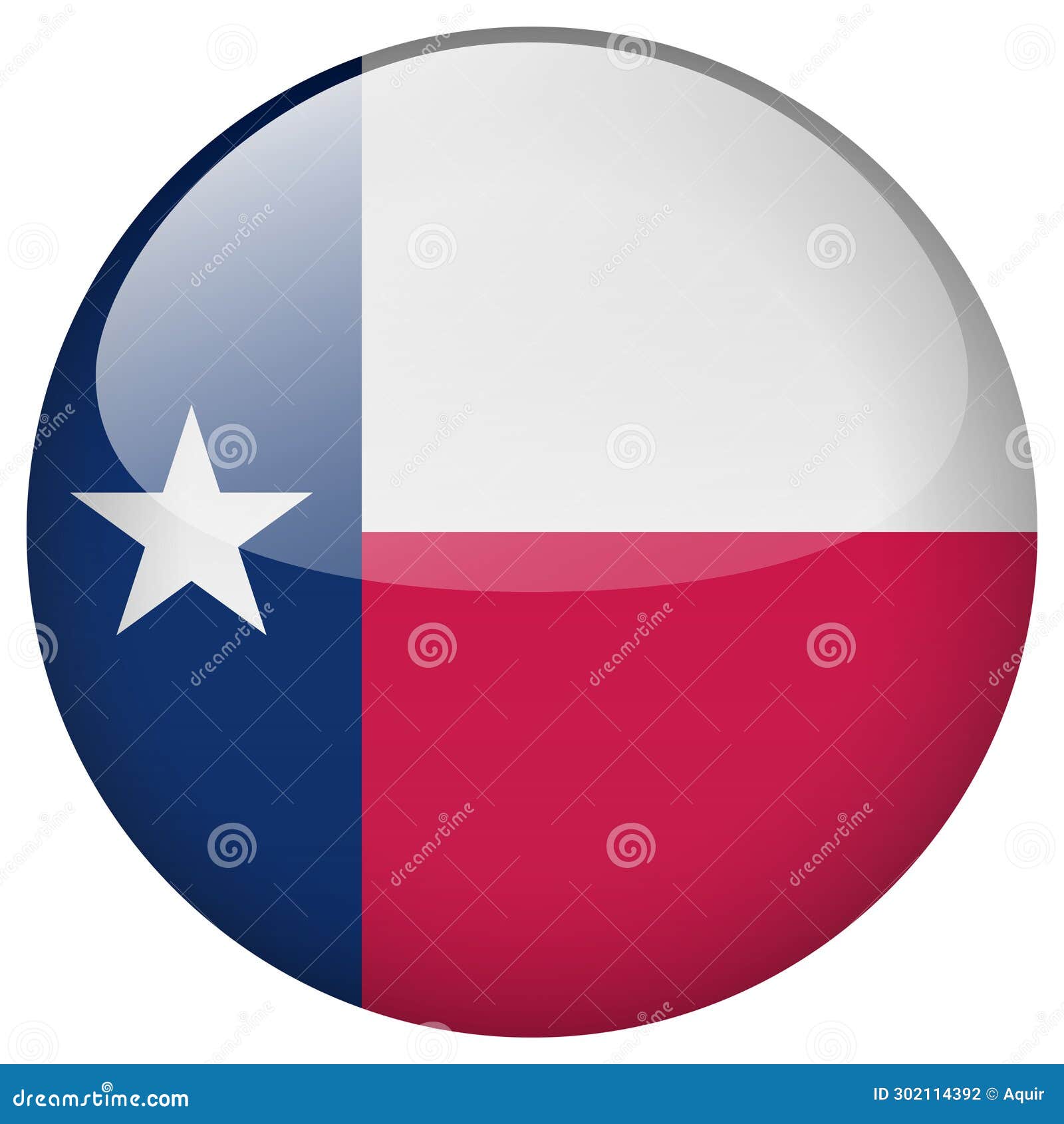 Texas flag button stock vector. Illustration of round - 302114392