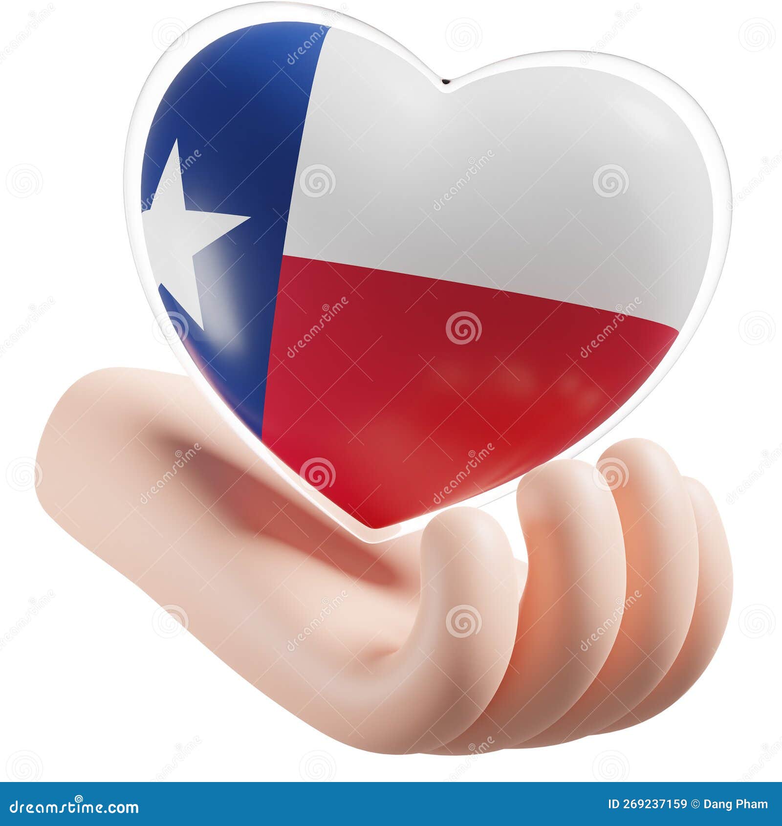Texas Flag with Heart Hand Care Stock Image - Illustration of hand ...