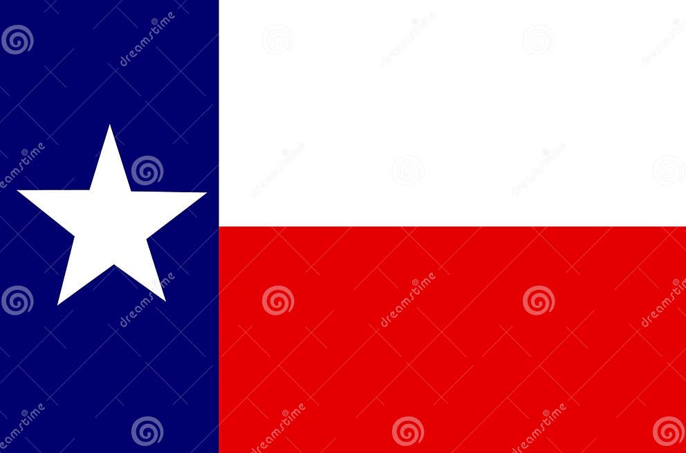 Texas Flag - the Lone Star State Stock Illustration - Illustration of ...