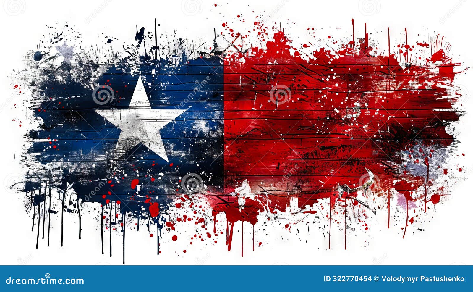 A Texas Flag with Paint Splatters Stock Photo - Image of draw, paint ...