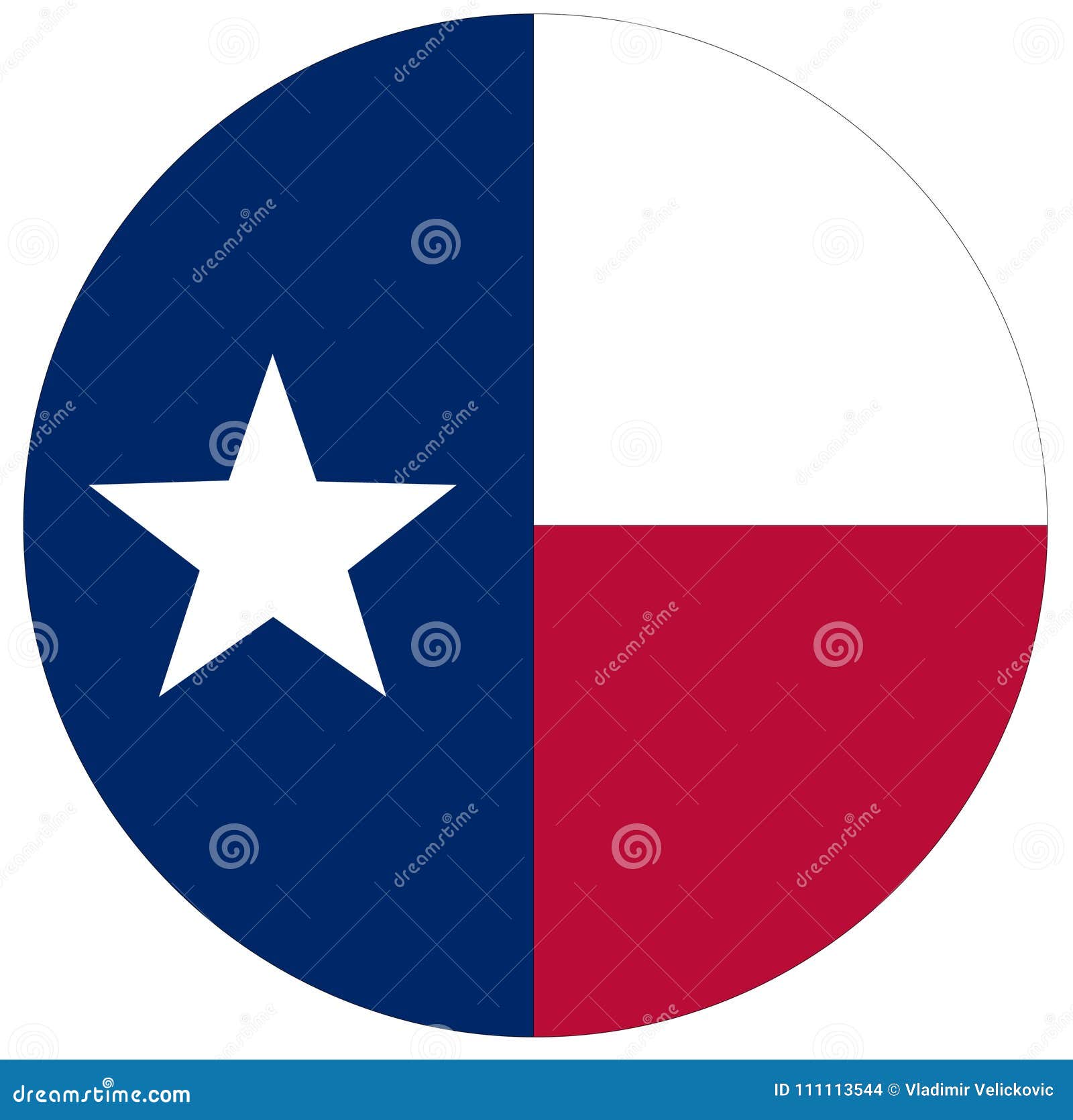 Texas Flag - the Second Largest State in the United States Stock Vector ...
