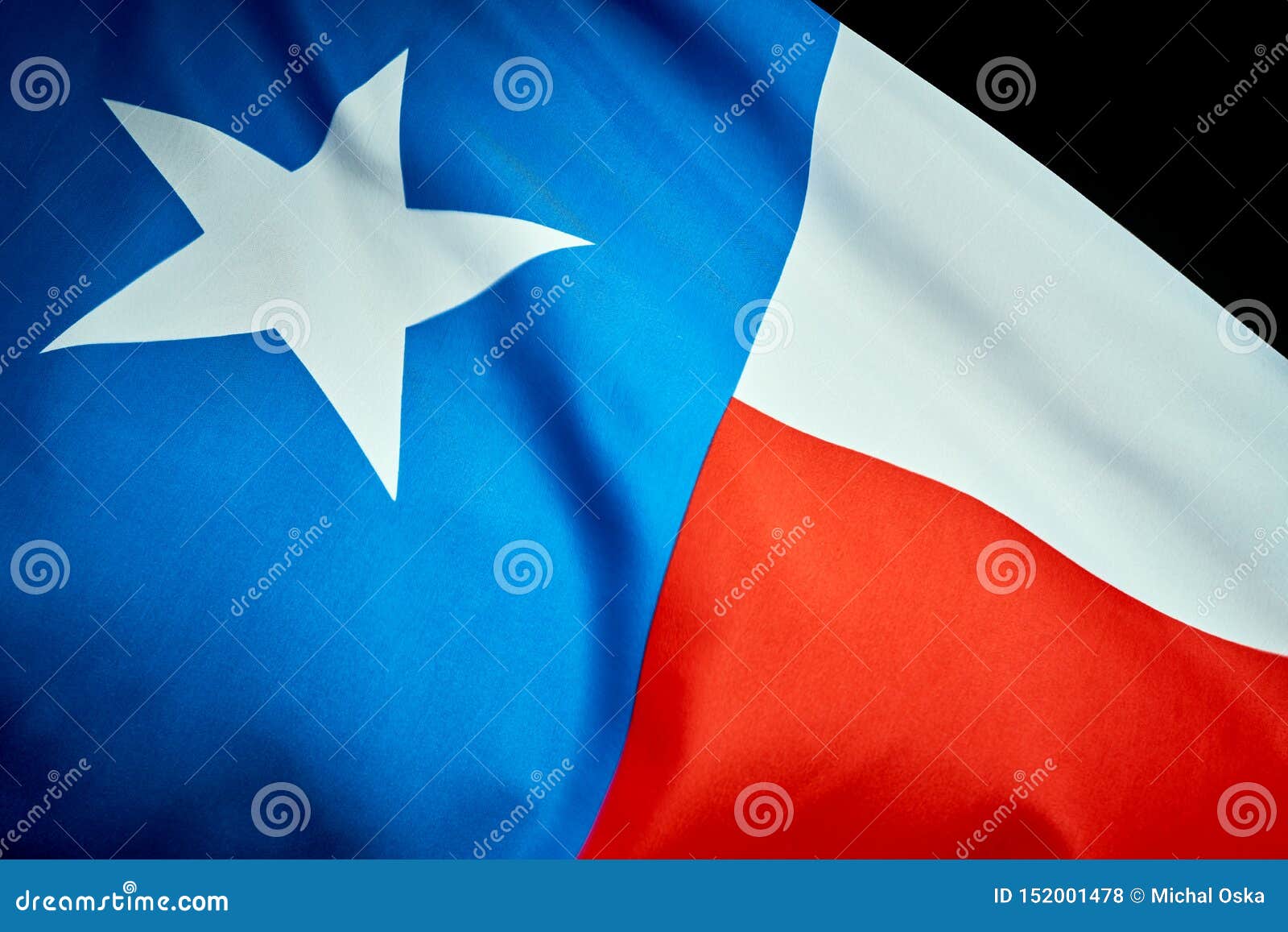 Texas Flag Waving in the Wind on Independence Day in America Stock ...