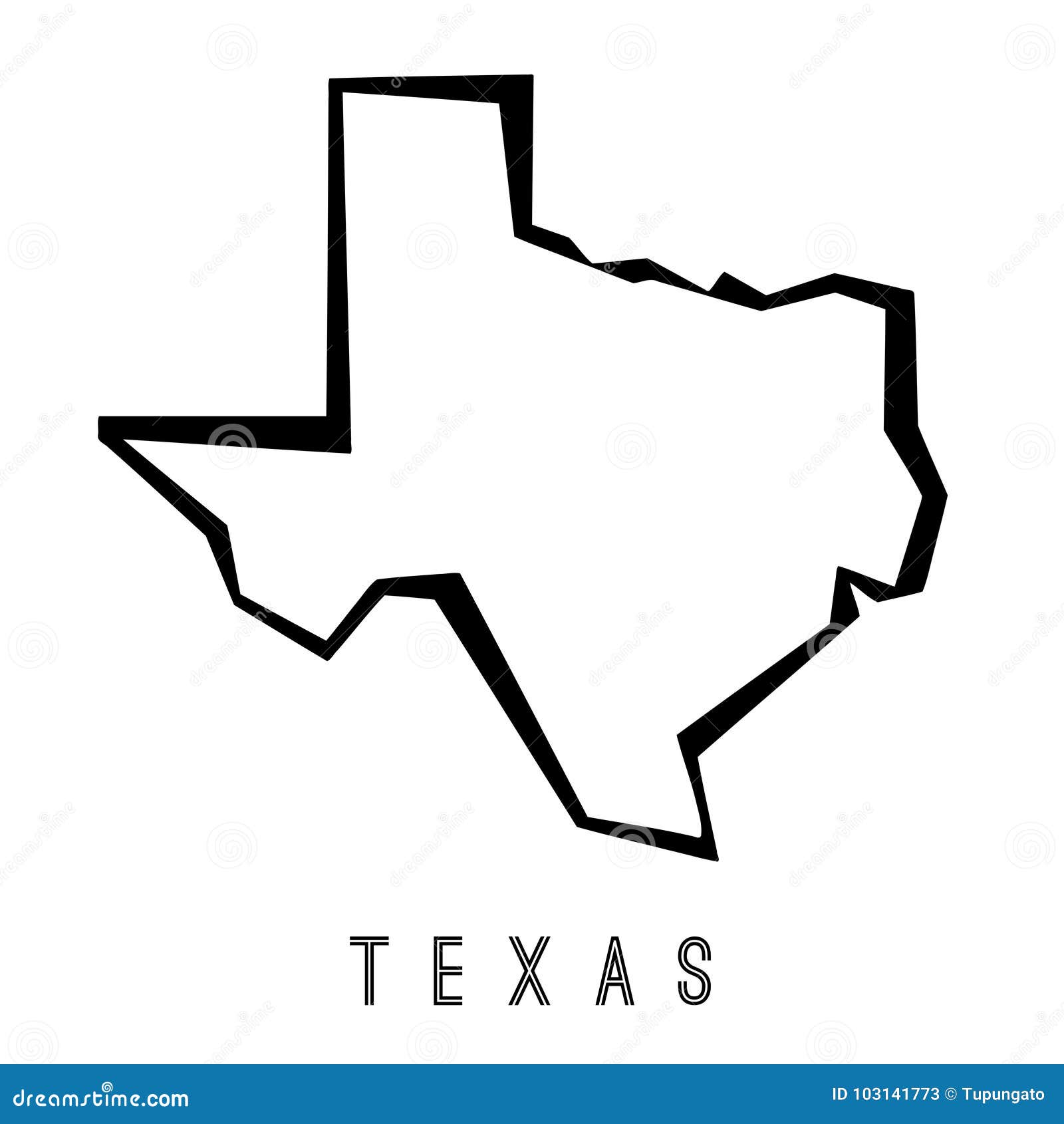 Texas geometric map stock vector. Illustration of simple - 103141773