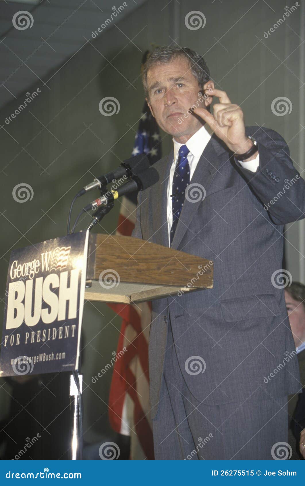 Texas Governor George W. Bush Editorial Image - Image of speaking ...