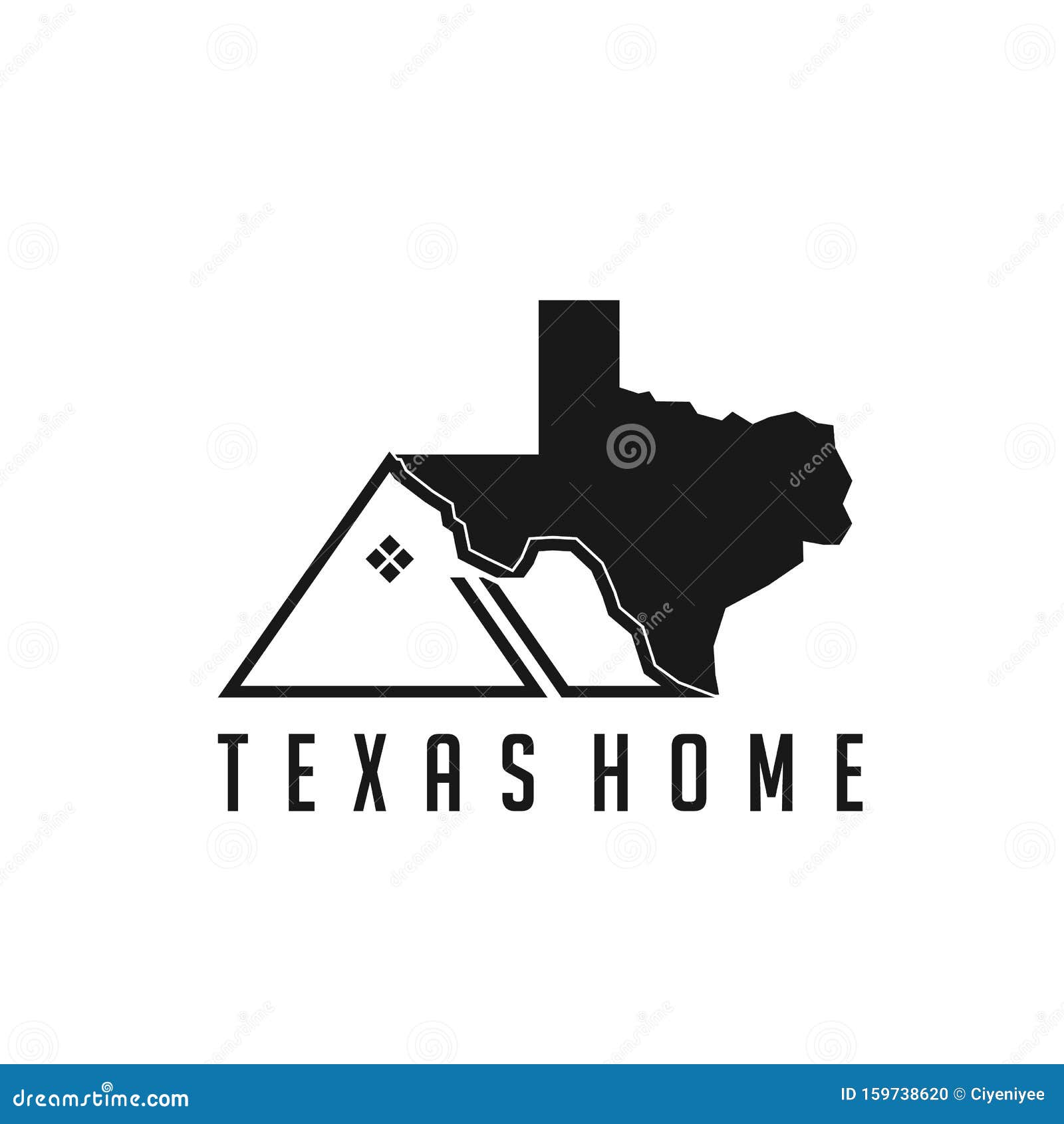Texas Home Logo Design stock illustration. Illustration of home - 159738620