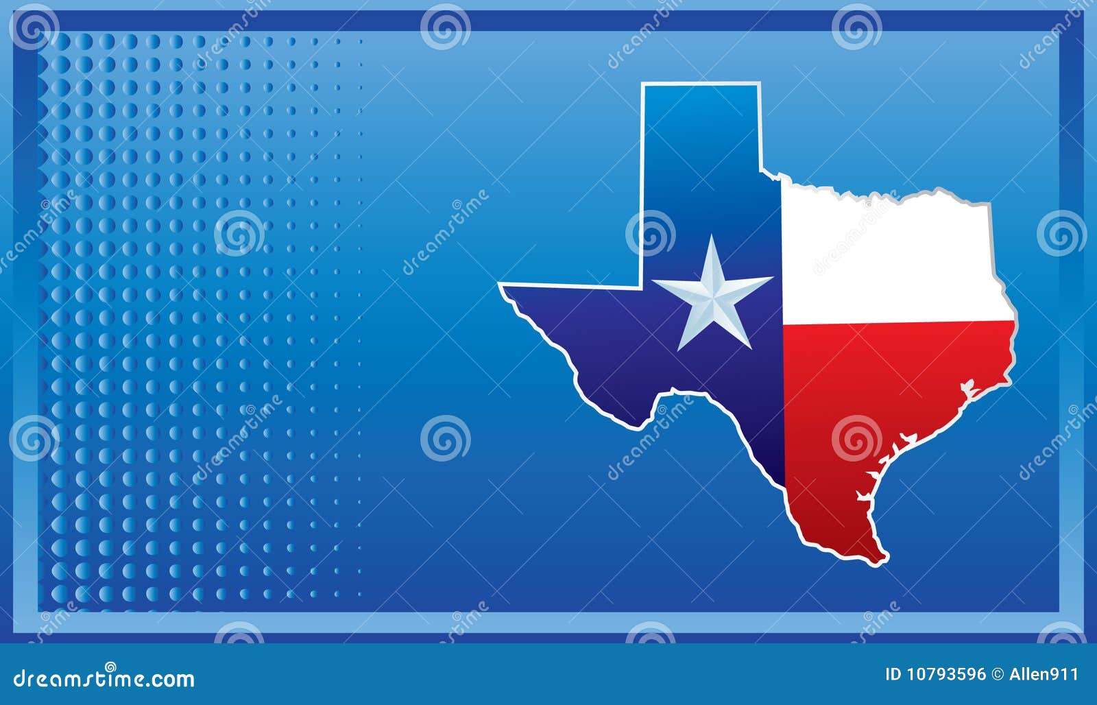 Texas icon on blue banner stock vector. Illustration of national - 10793596