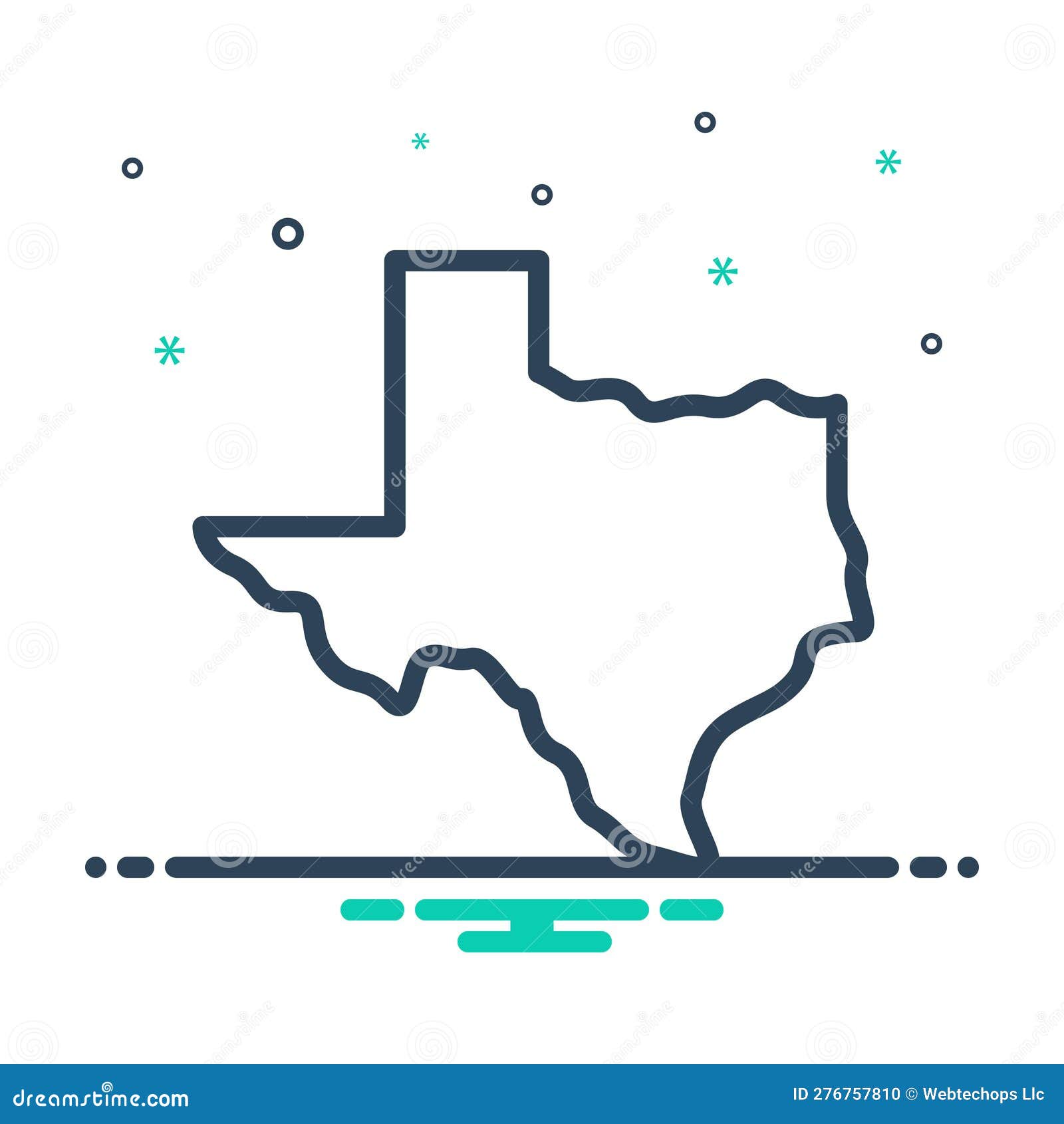 Mix Icon for Texas, Country and Border Stock Vector - Illustration of ...