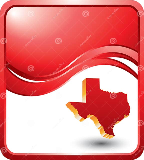 Texas Icon on Red Wave Backgrounds Stock Vector - Illustration of ...