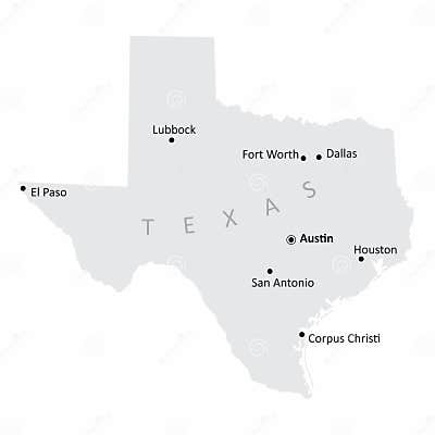 Texas isolated map stock illustration. Illustration of south - 188539518