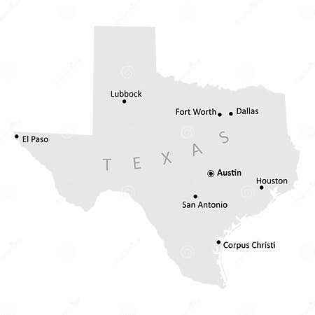 Texas isolated map stock illustration. Illustration of south - 188539518